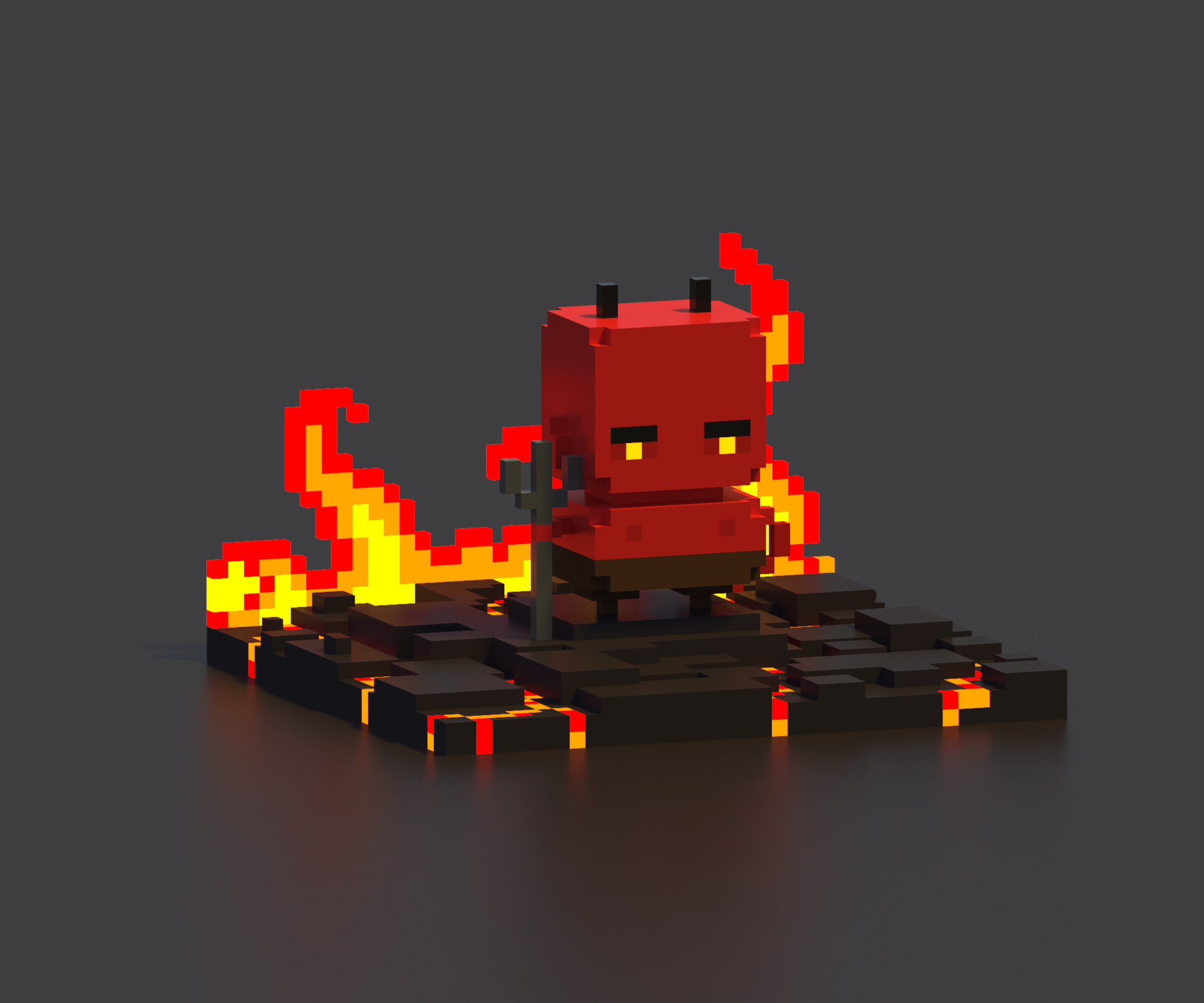 ArtStation - Blocktober 2017 - Day 06 - Devil