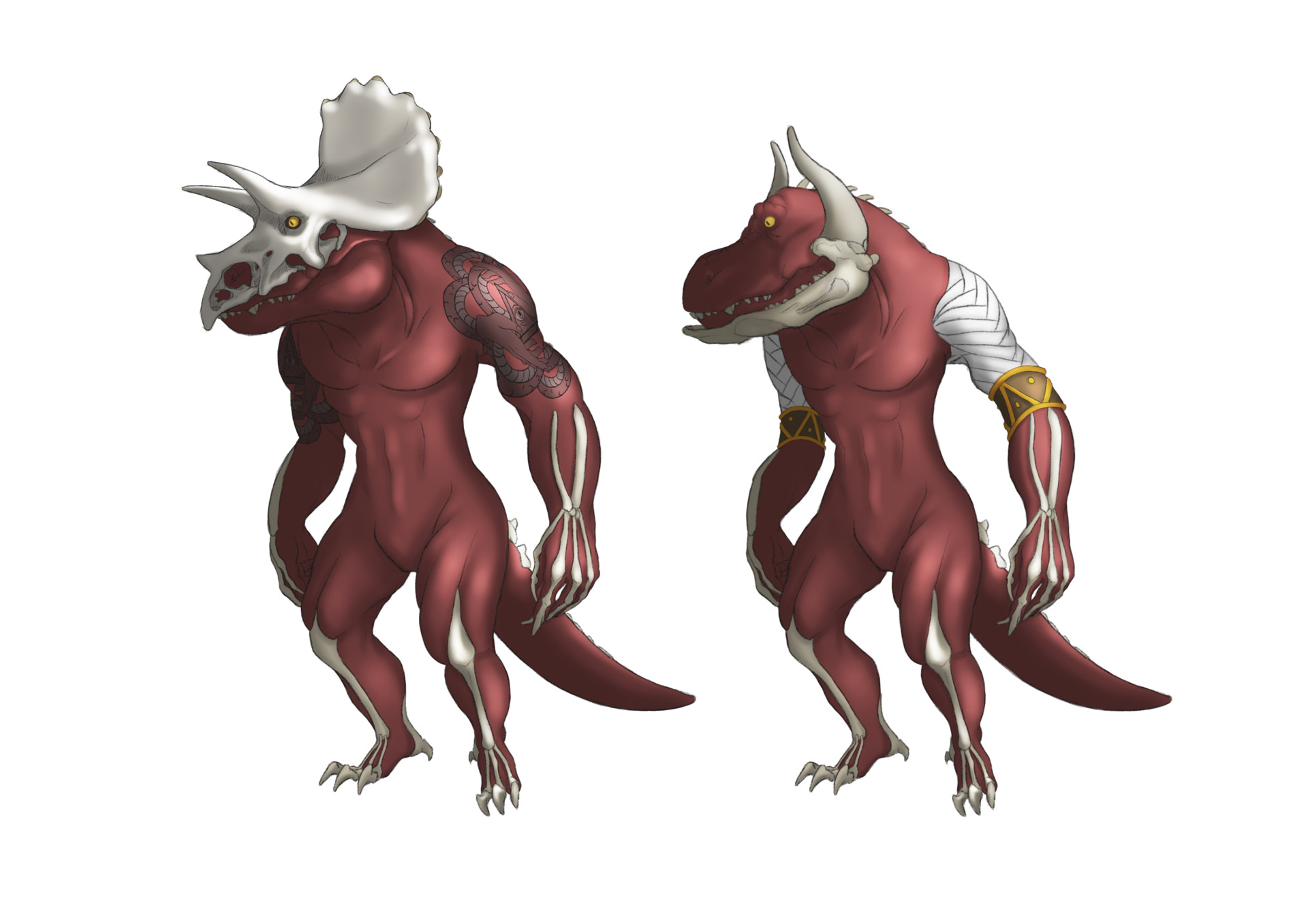 ArtStation - Melee and Ranged Lizard minion concept art