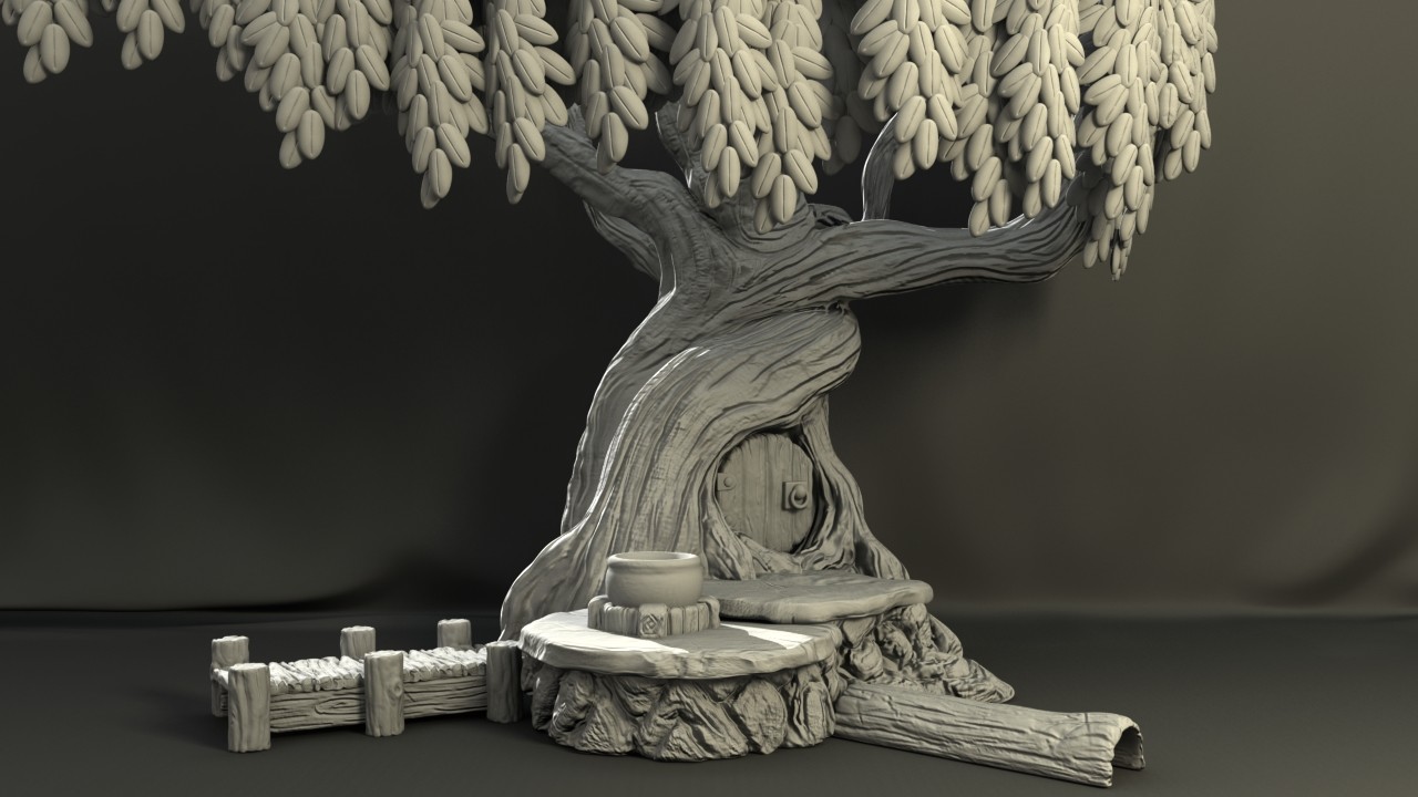 ArtStation - Tree House 3D Model & Render