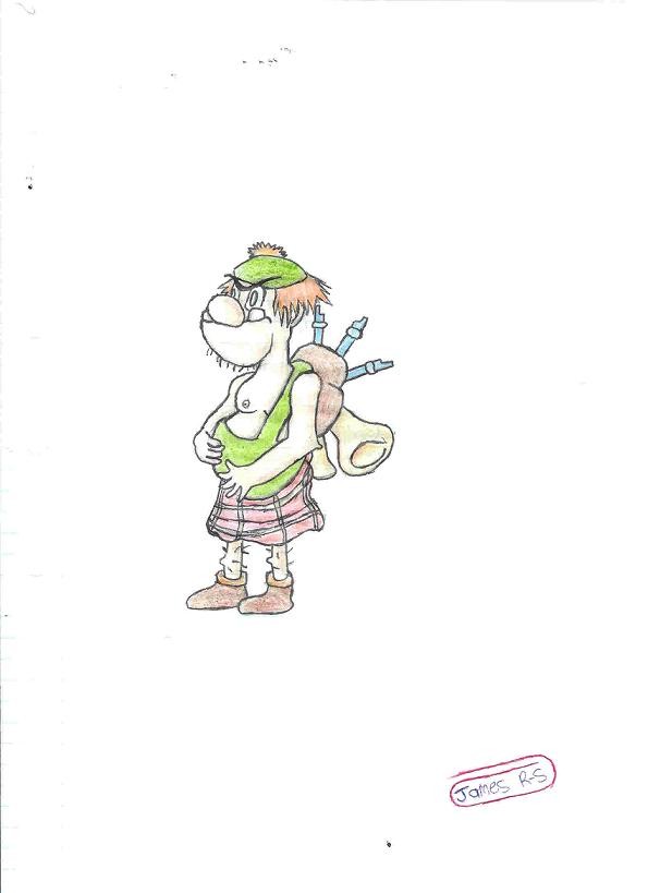 ArtStation - Cartoon Scotsman