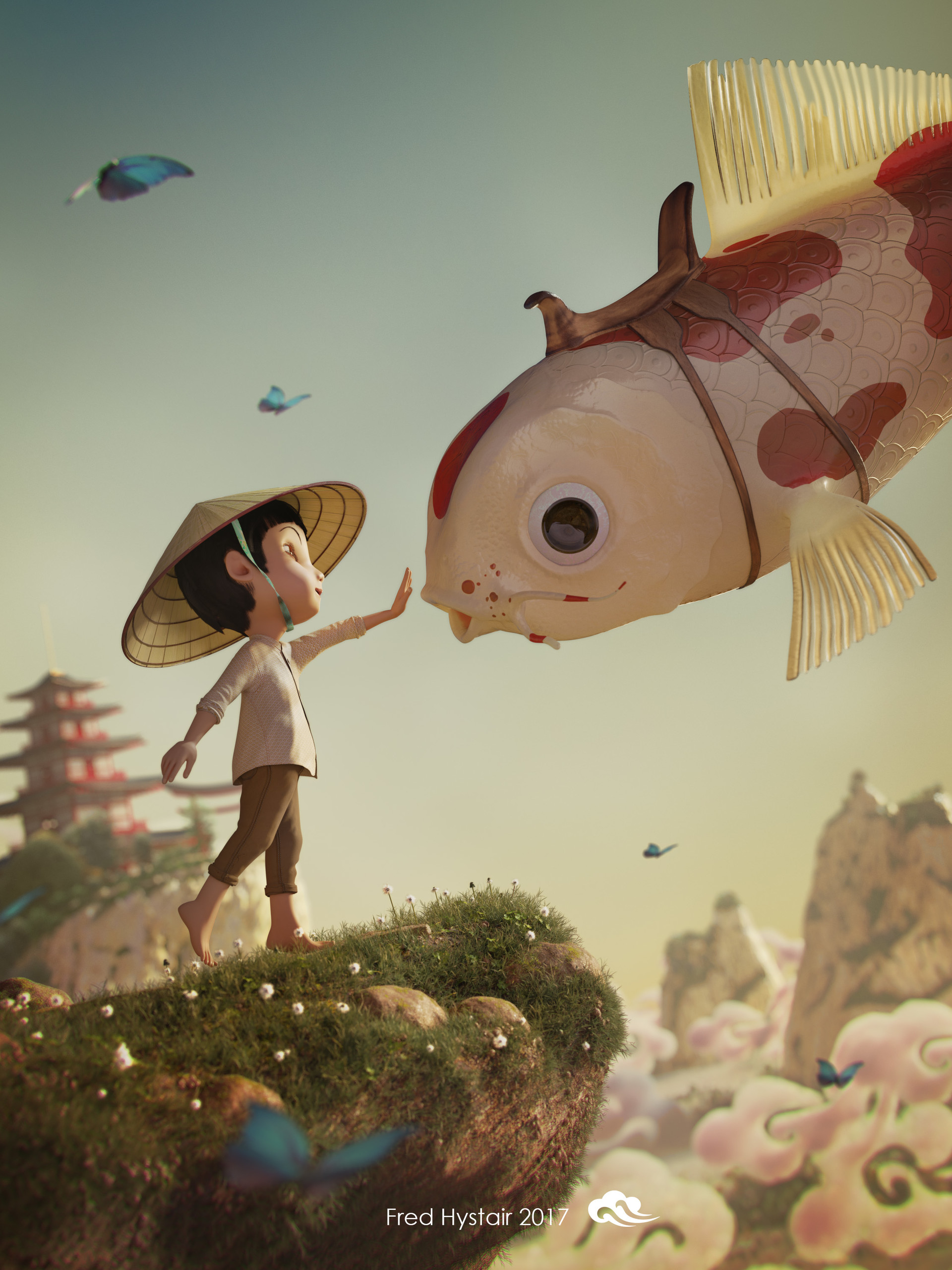 ArtStation - The amazing koi rider