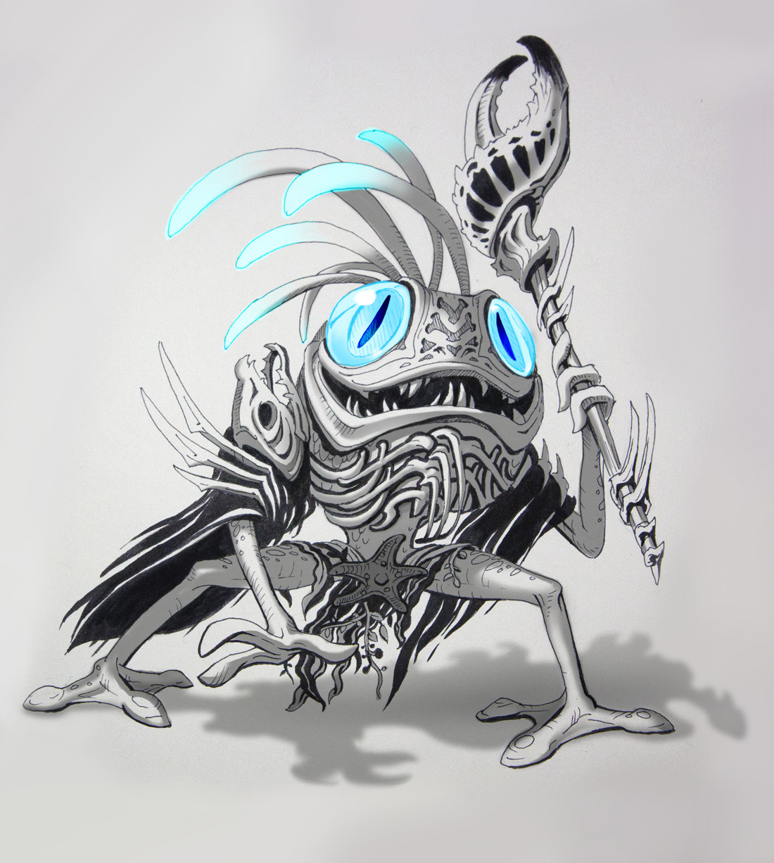 ArtStation - Murloc necromancer. Warcraft/Diablo fanart.