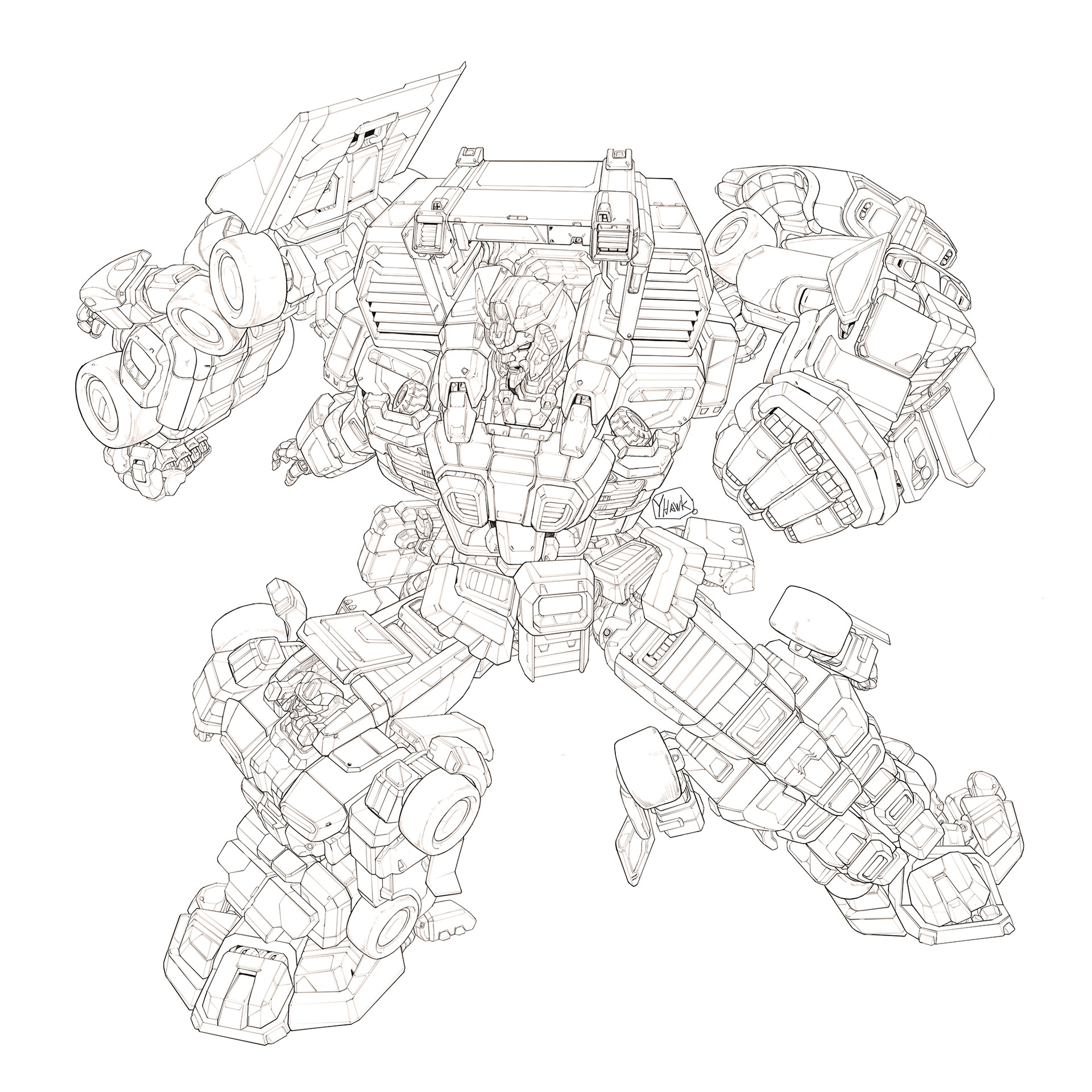 transformers combiner coloring pages