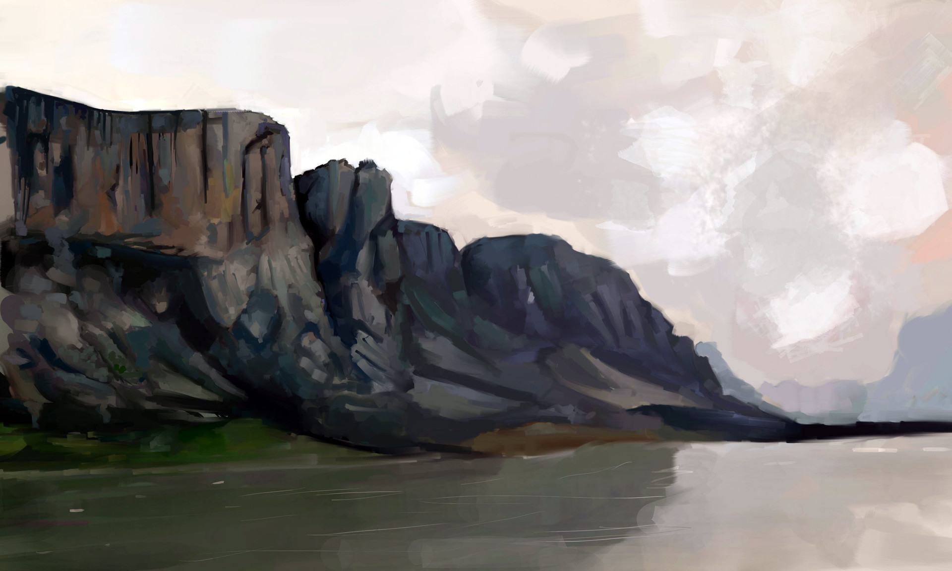 ArtStation - Mountain painting