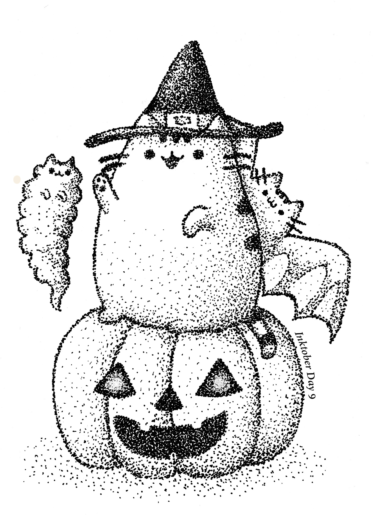 halloween pusheen cat coloring pages