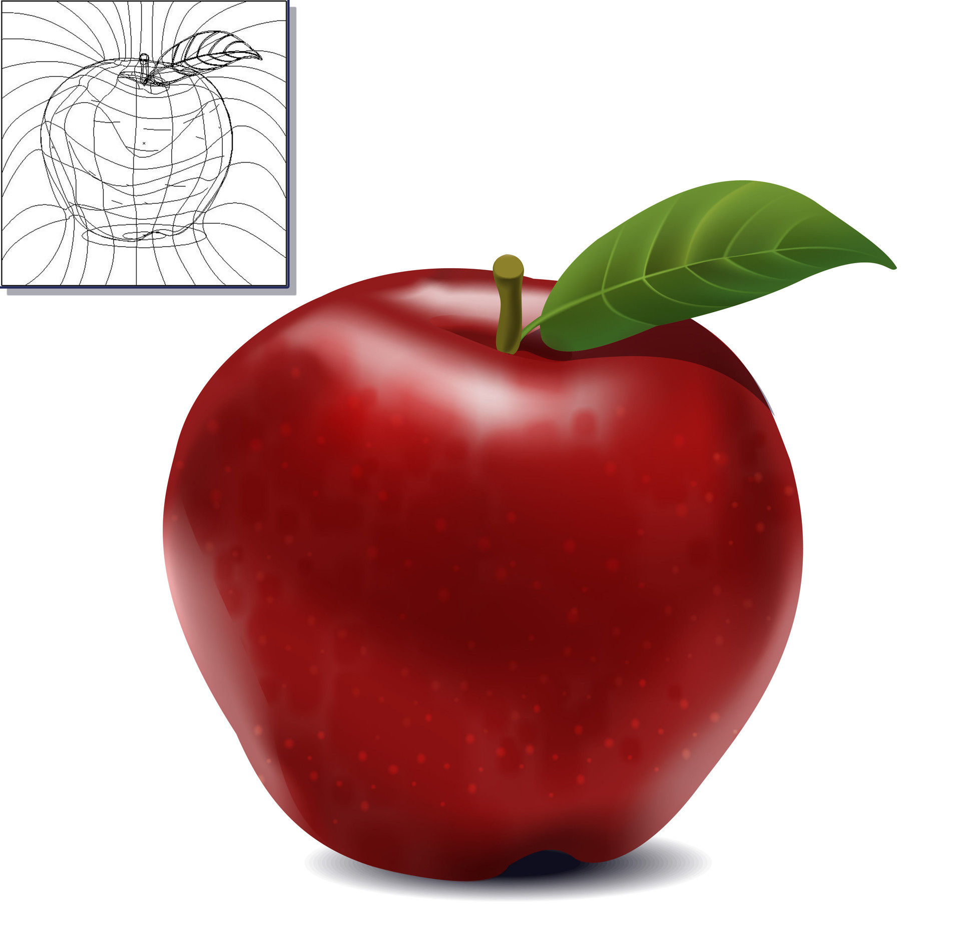 ArtStation - Just vector apple