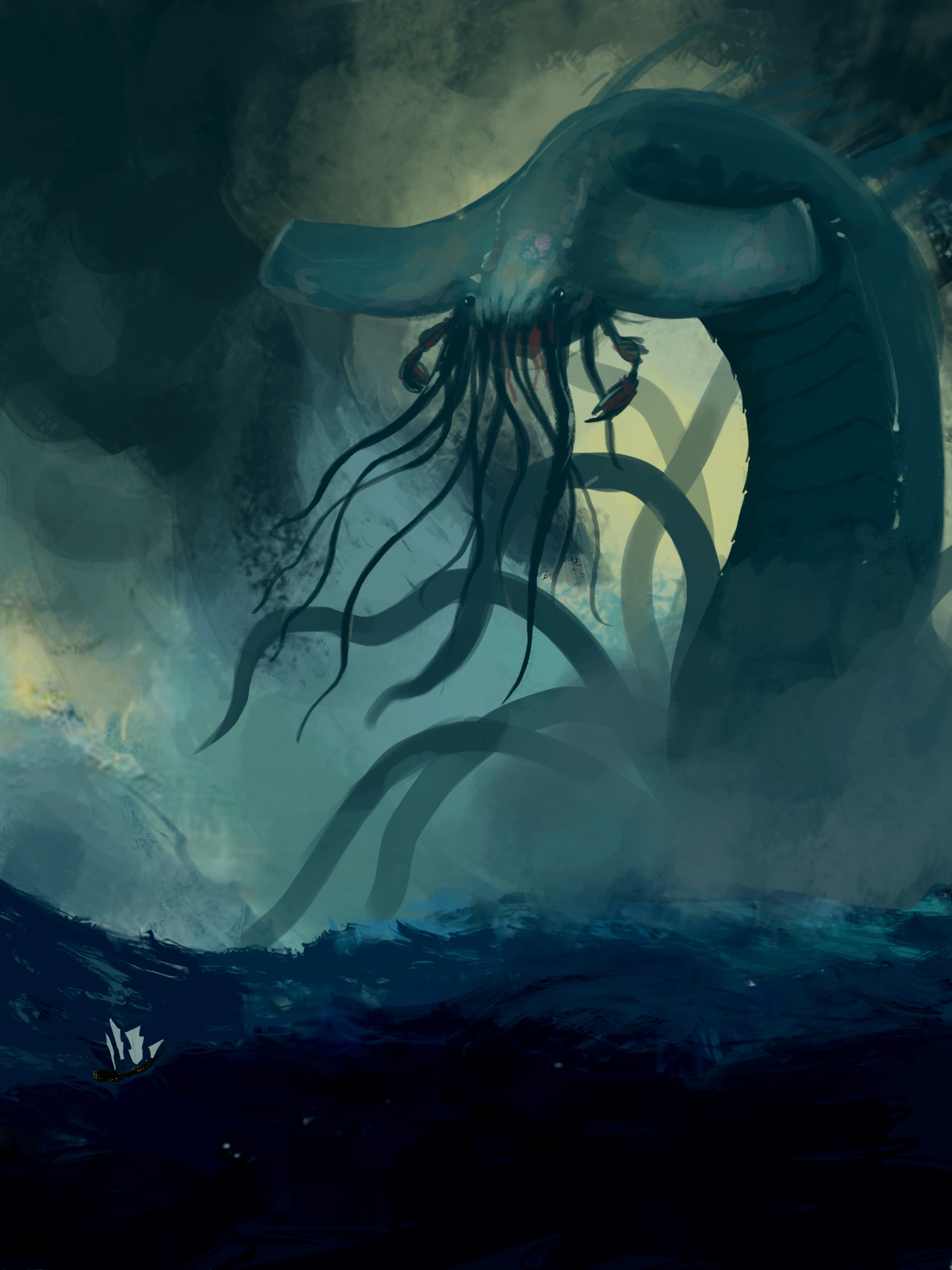Nautical terror, by Lautrec Winifred : r/ImaginaryLeviathans