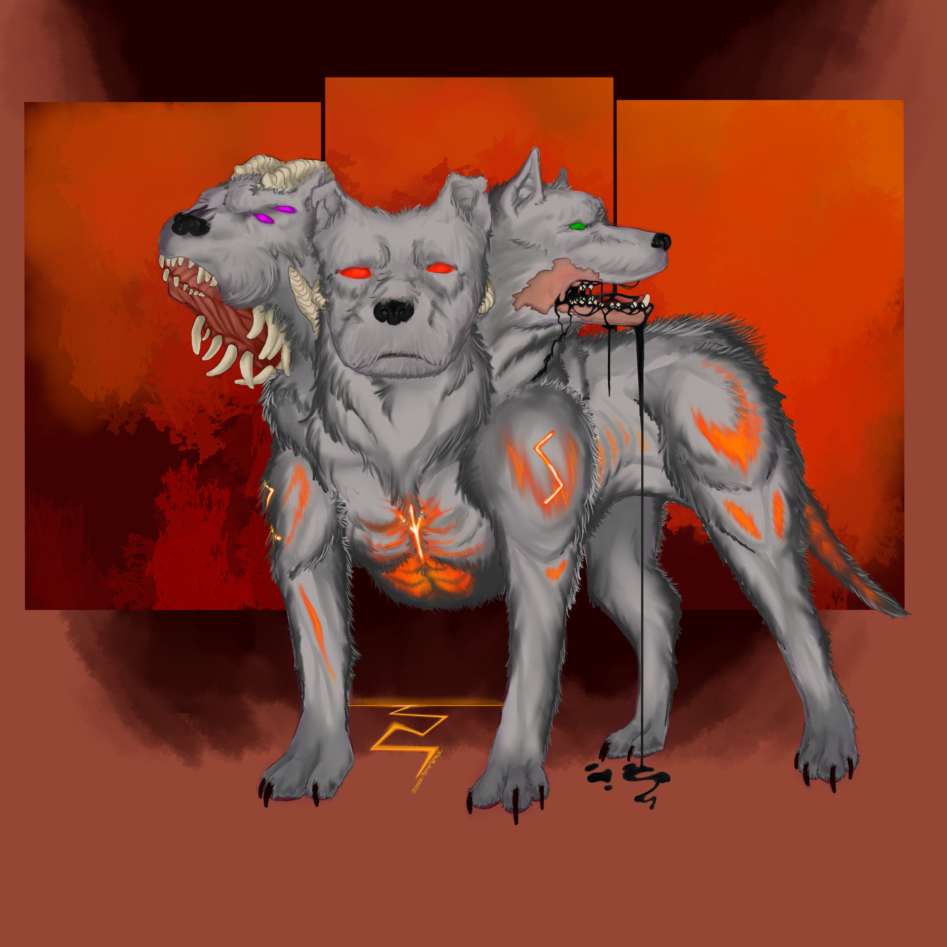 ArtStation - Commission-Hellhound