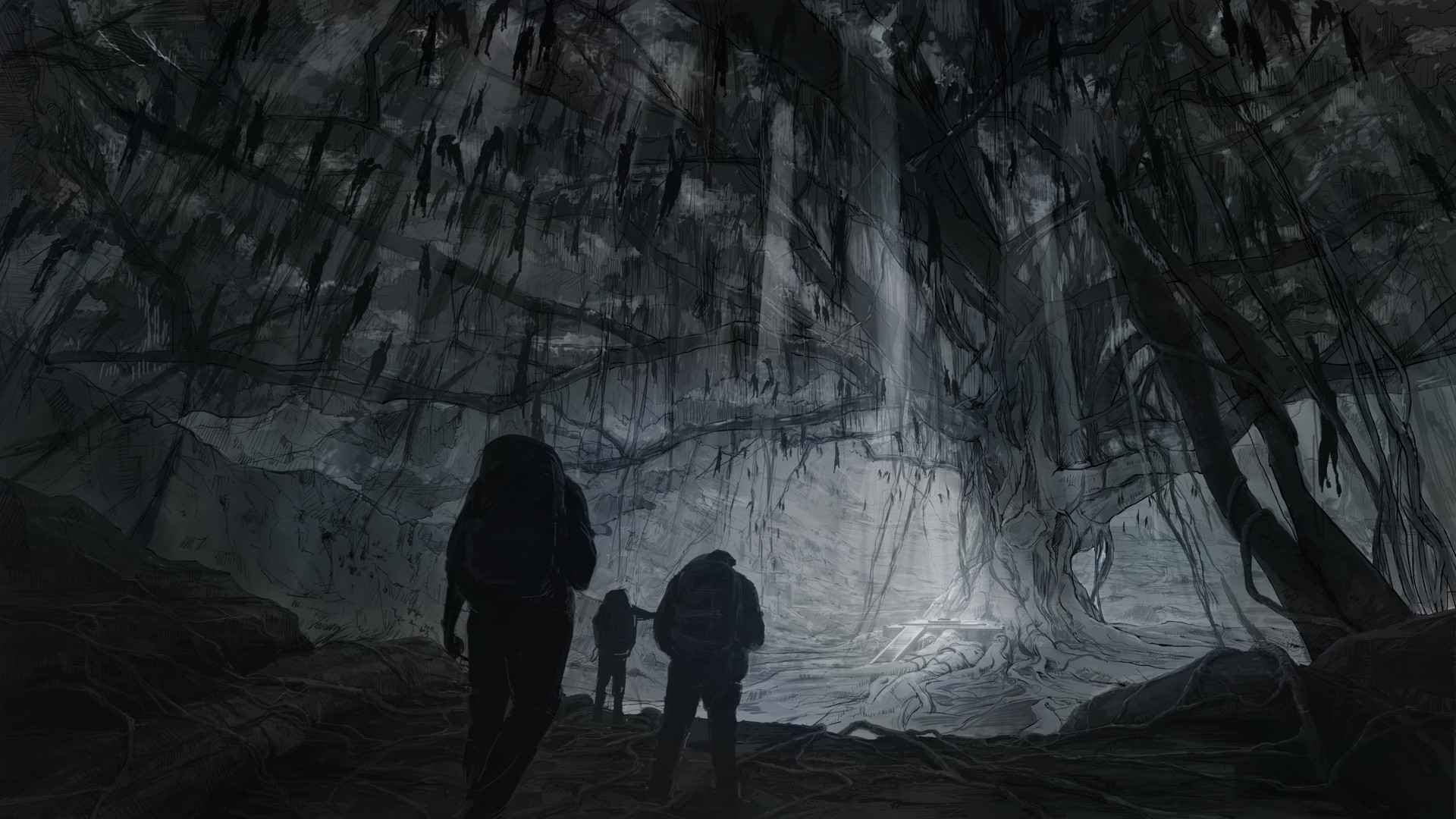 ArtStation - Ghost Tree in Tomb - Color Concept