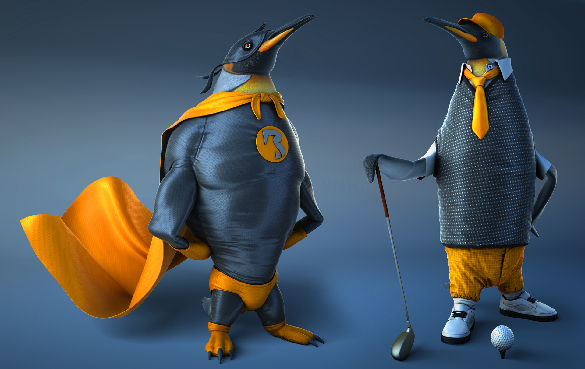 ArtStation - SuperBen and Ben golf player