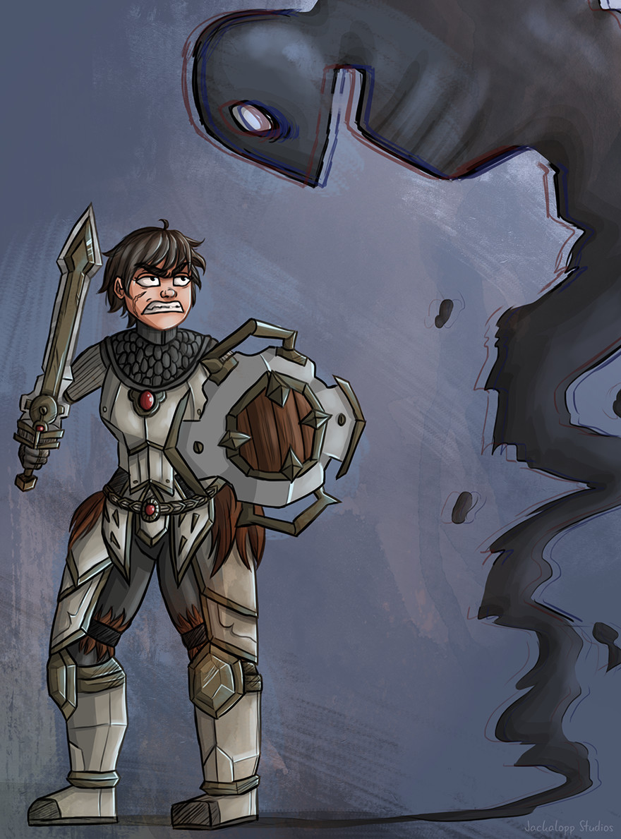 ArtStation - Fighting My Own Shadow