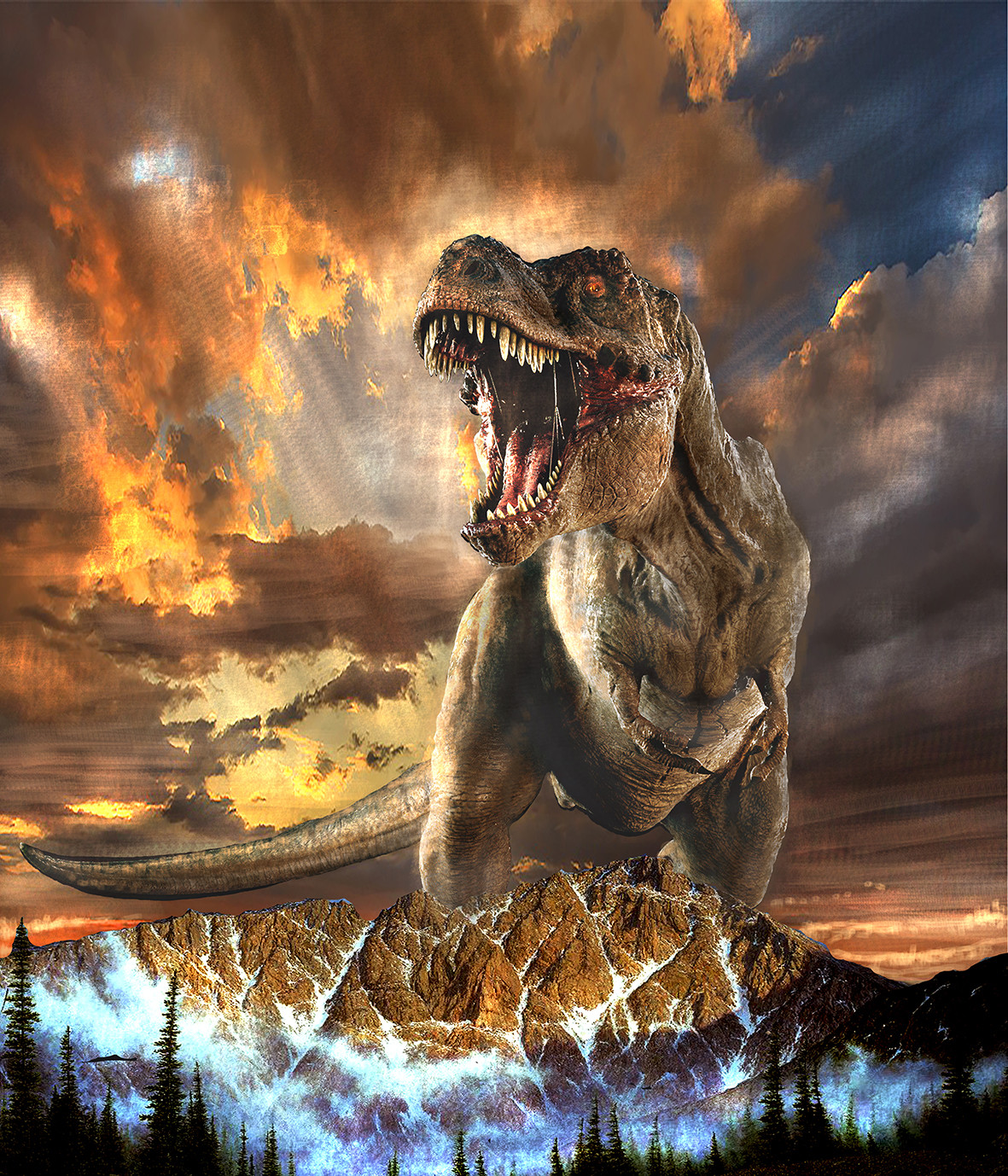 ArtStation - T-Rex attack