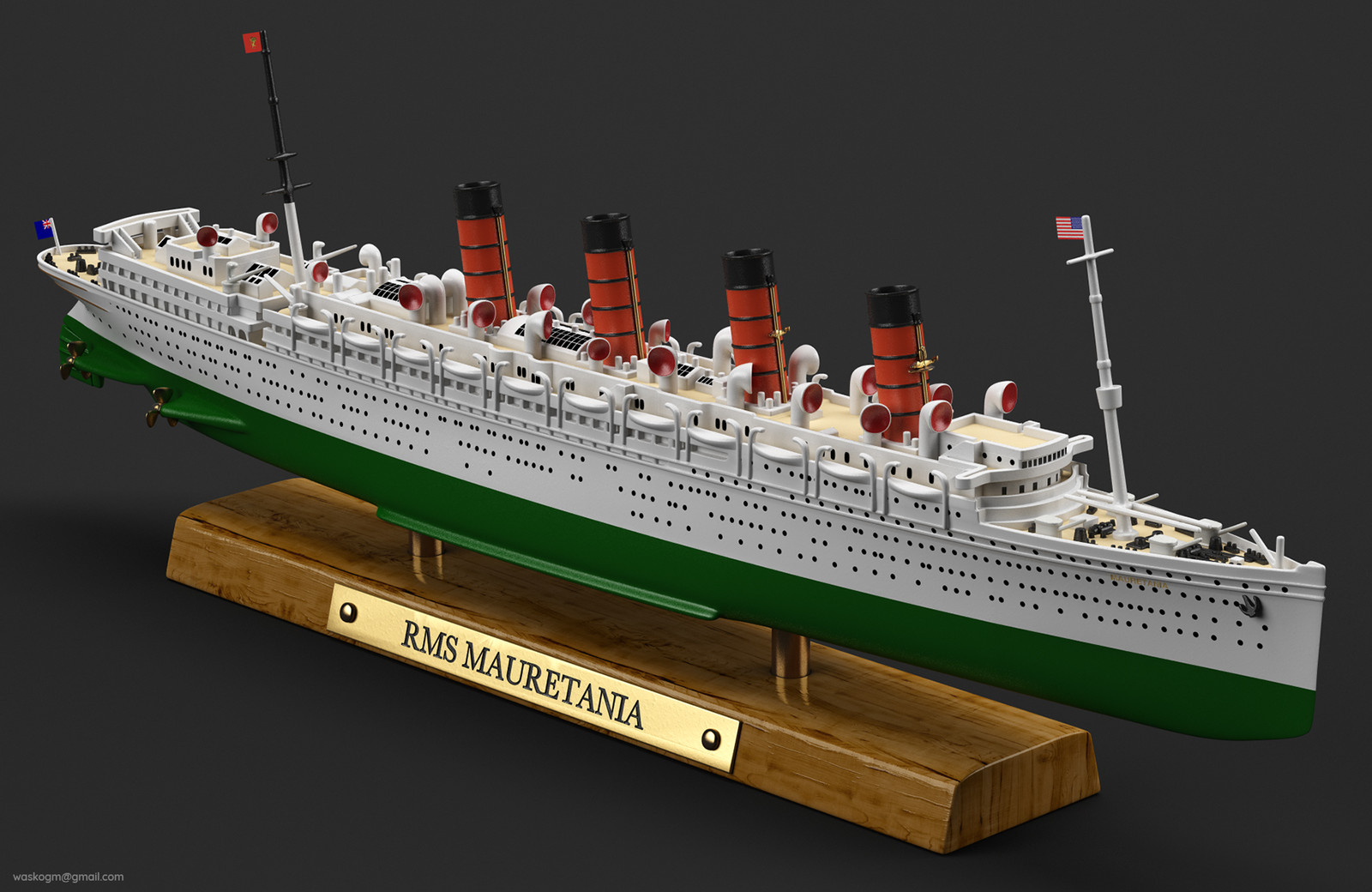 Vasilije Ristovic - Ocean Liner "RMS Mauretania" 1906 - 1935 Color layouts