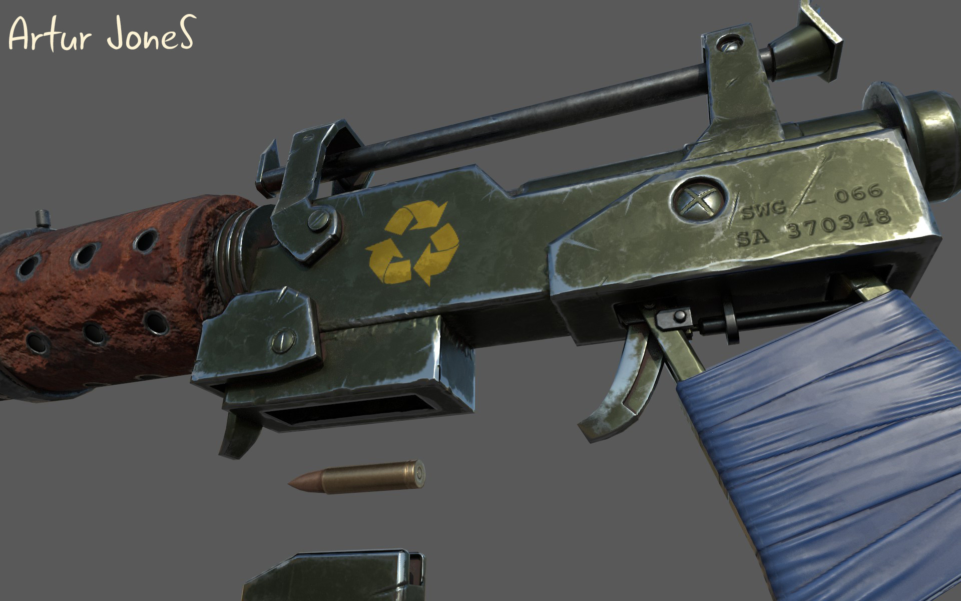 Artur Jones - Stylized Submachine Crafted Gun