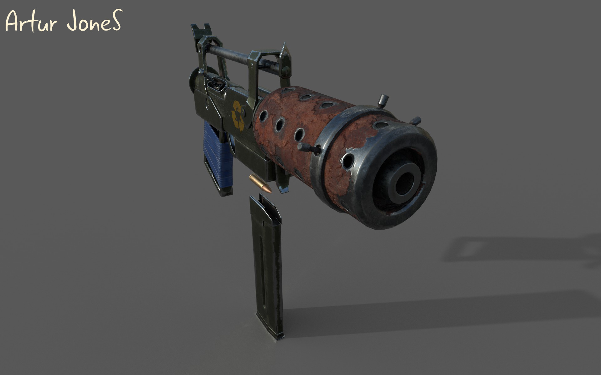 Artur Jones - Stylized Submachine Crafted Gun