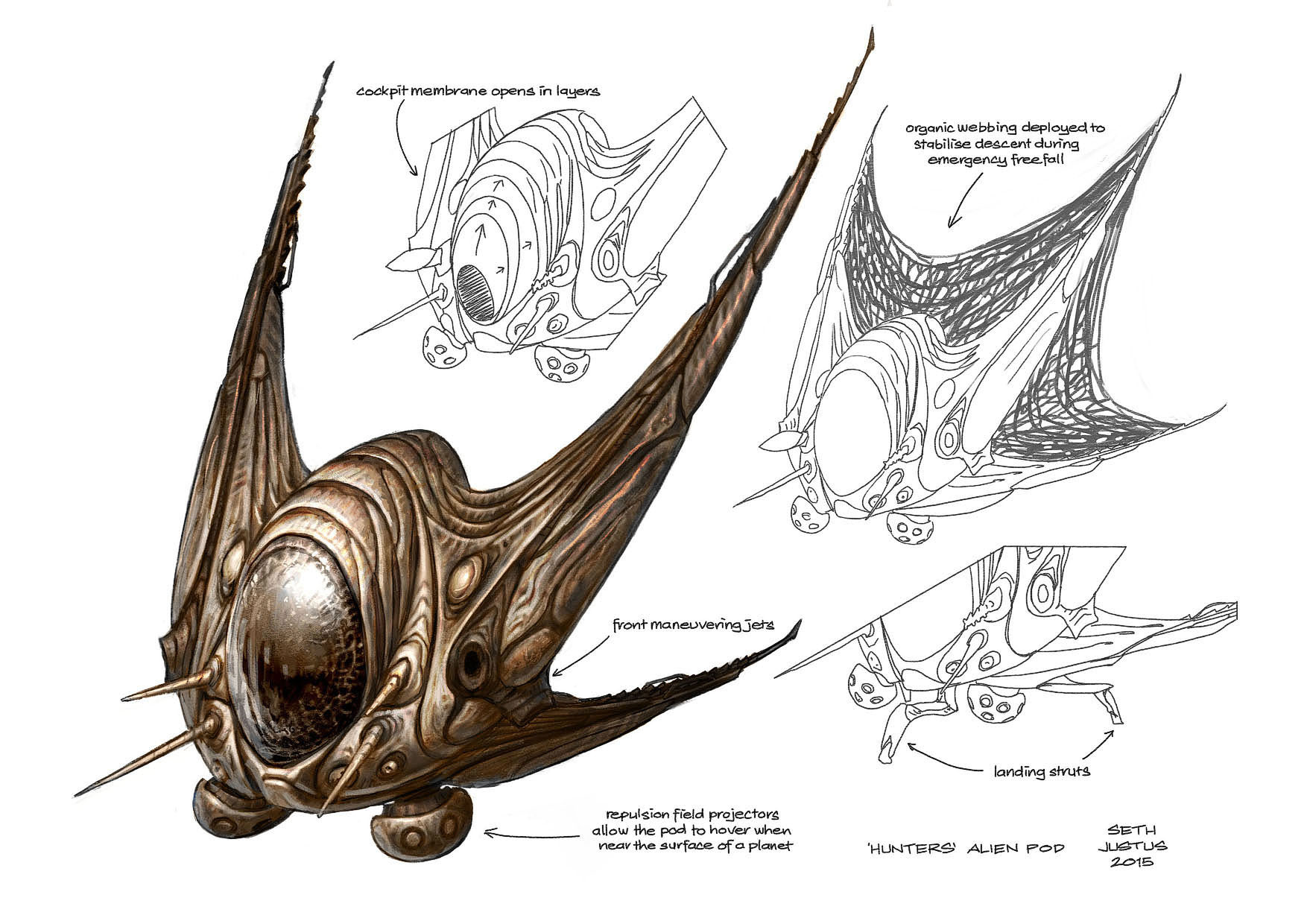 ArtStation - 'Hunters' Alien Pod