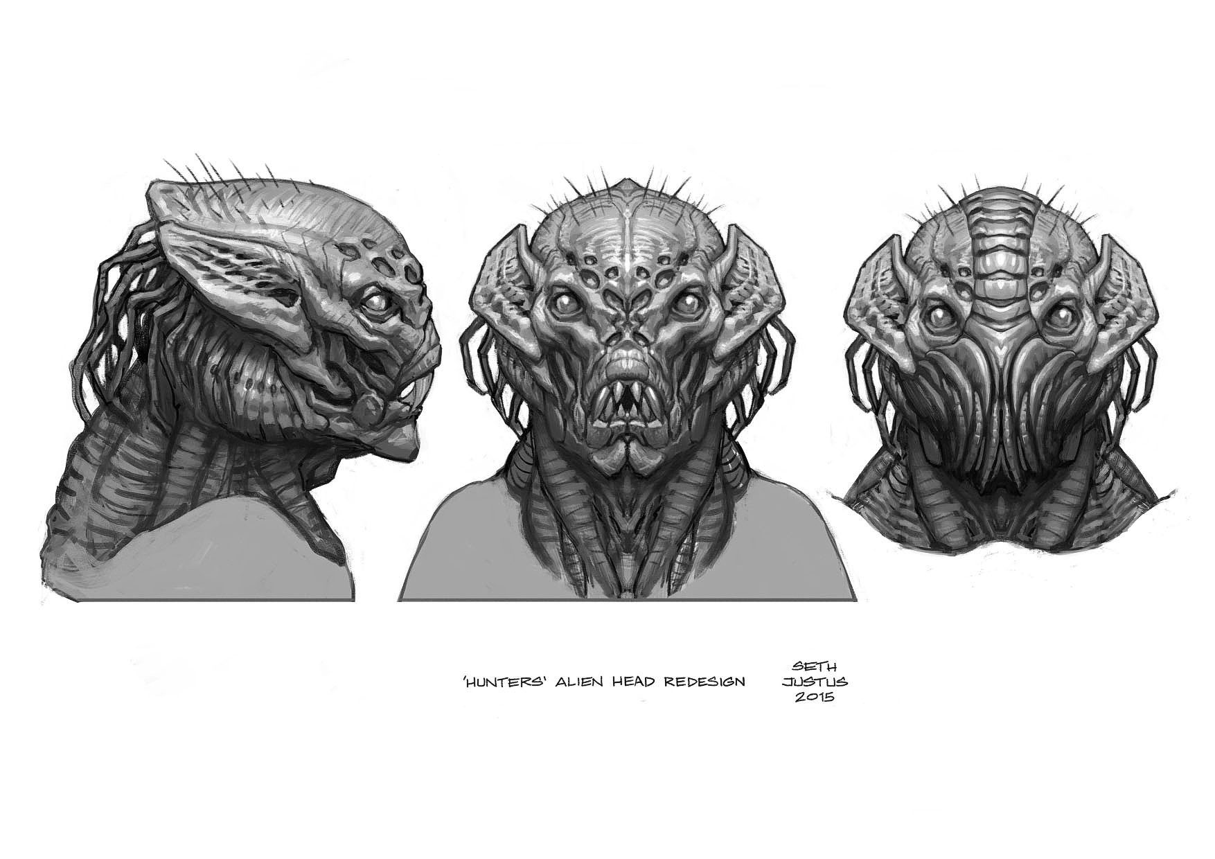 ArtStation - 'Hunters' Alien Head Redesign