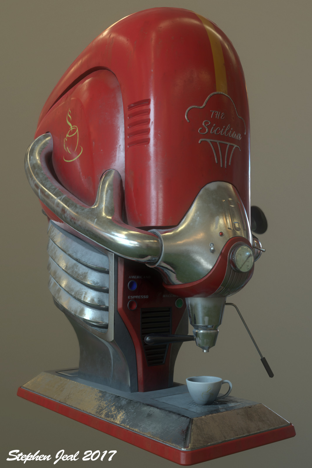 Stephen Jeal - The Sicilian Espresso Machine (Fall Out 4 Art)