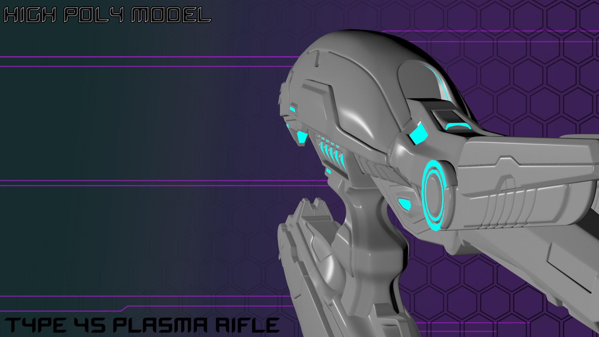 ArtStation - PLR Type 45 Plasma rifle.