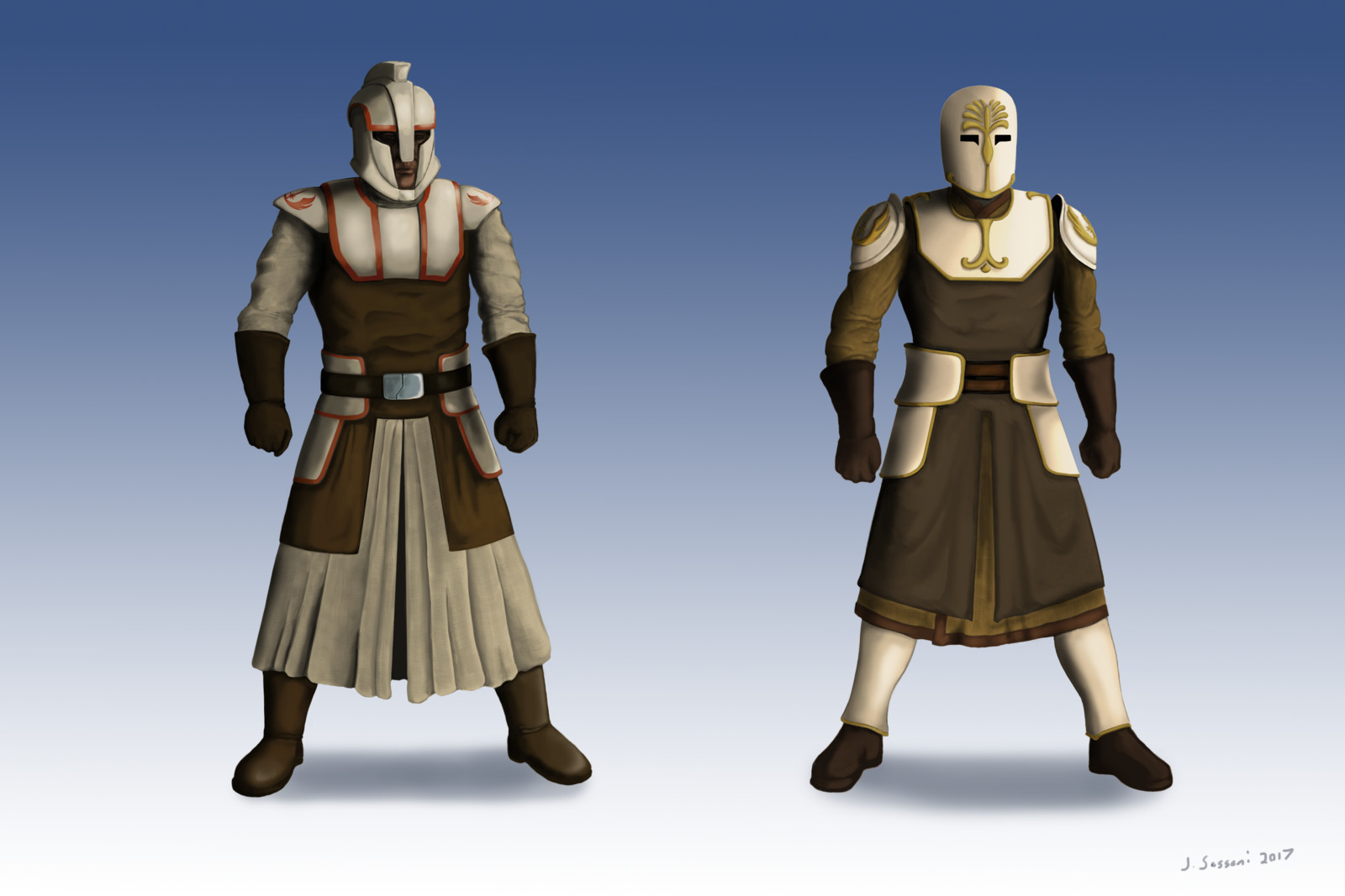 Jerry Sassani Fan Art Sith War Era Jedi Armor Variants