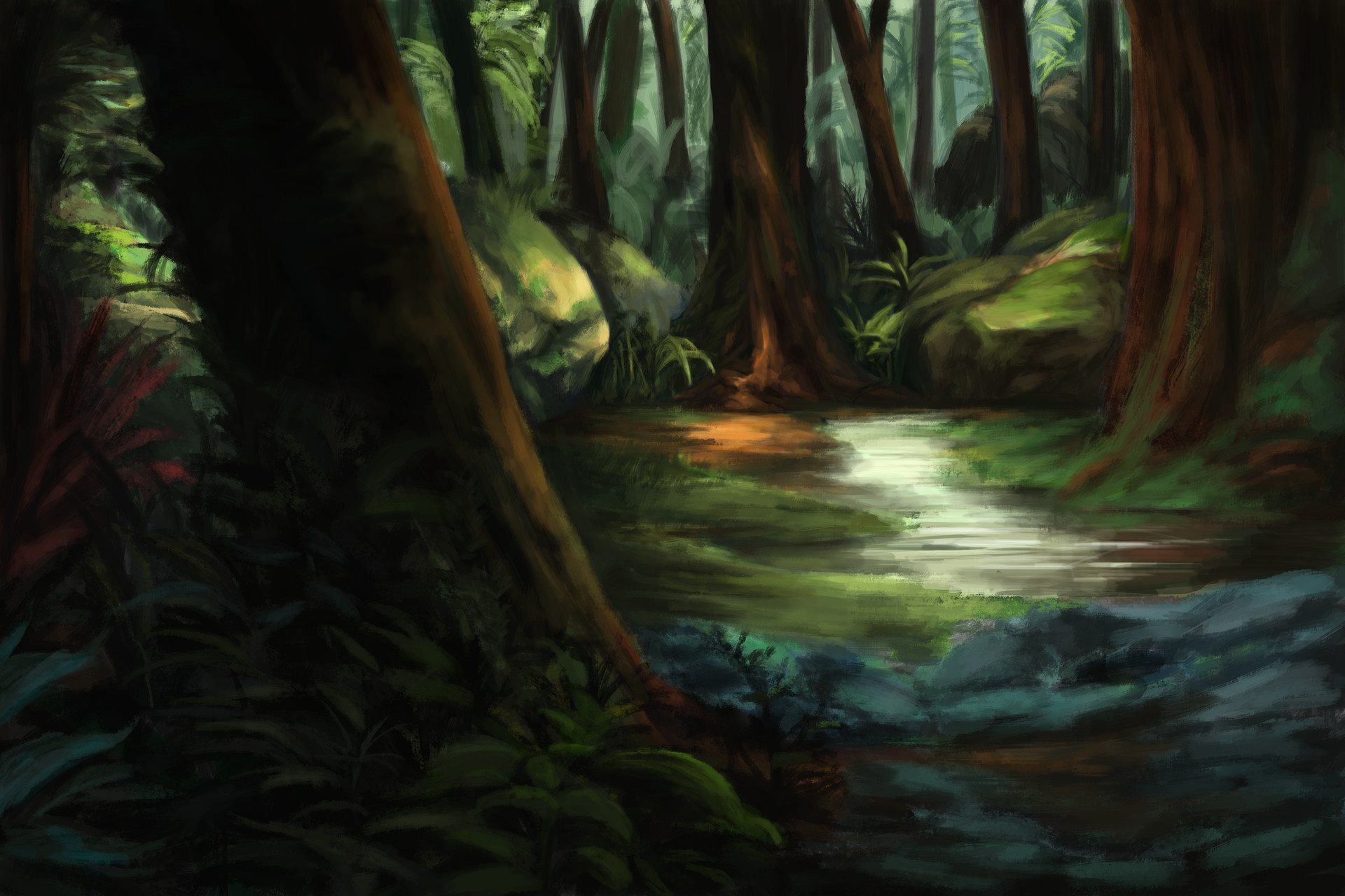 ArtStation - Forest stream