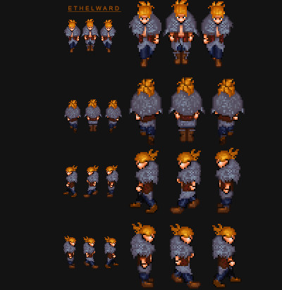 ArtStation - 2D Pixel Character Sheet
