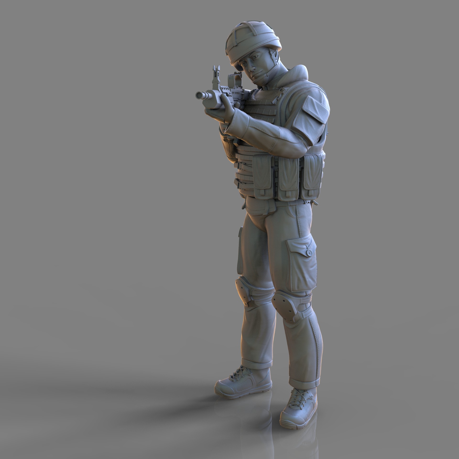 ArtStation - 3D model for the board game - British Army Soldier