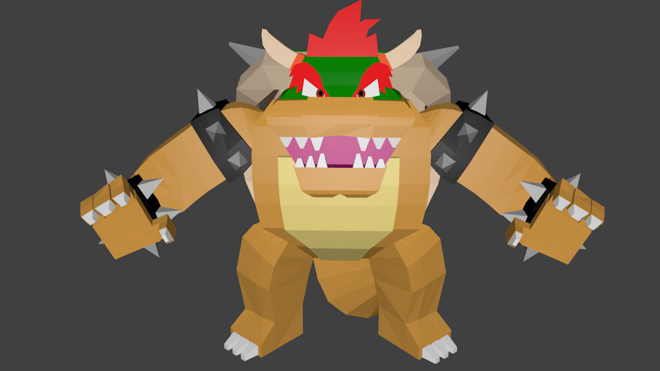 ArtStation - Low poly Bowser