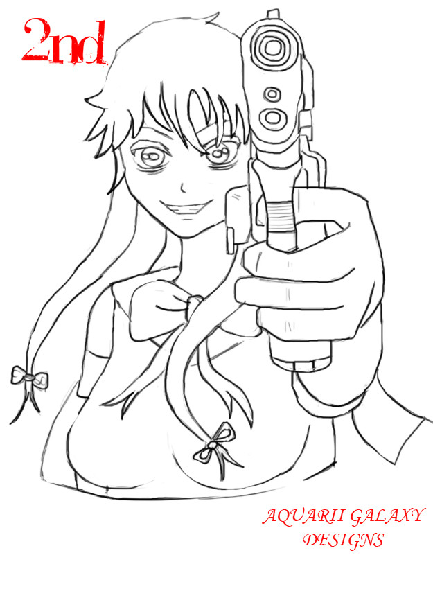 yuno ga sai future diary coloring pages