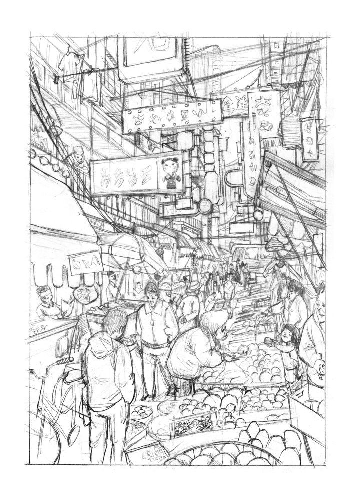 Izzy Paints - Market Alleyway