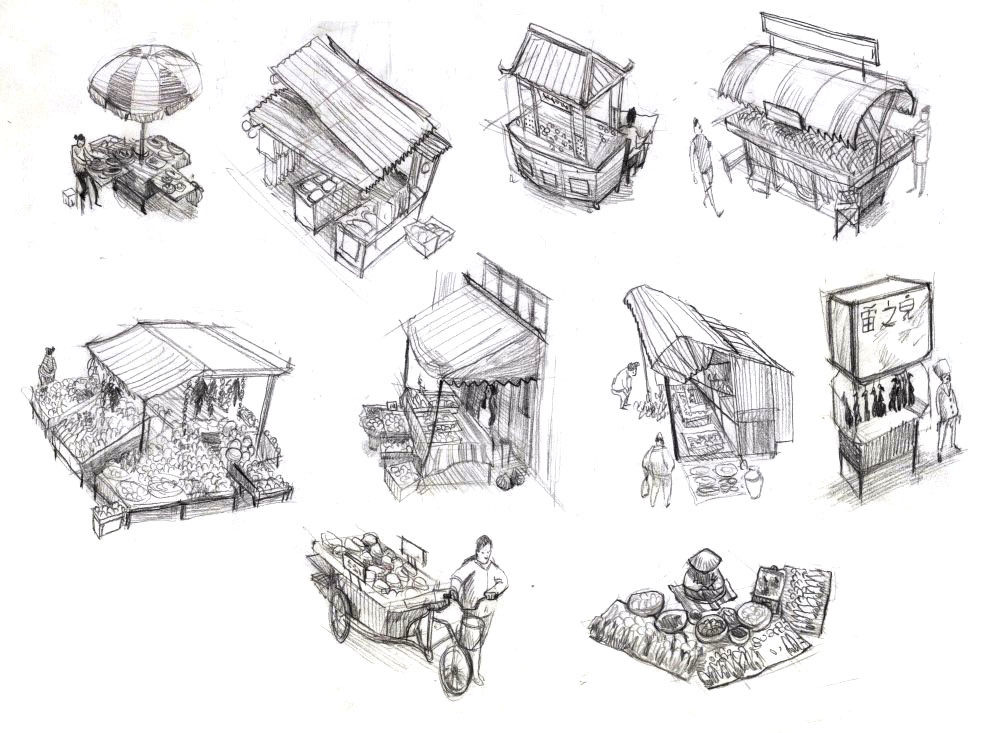 Izzy Paints - Market Alleyway