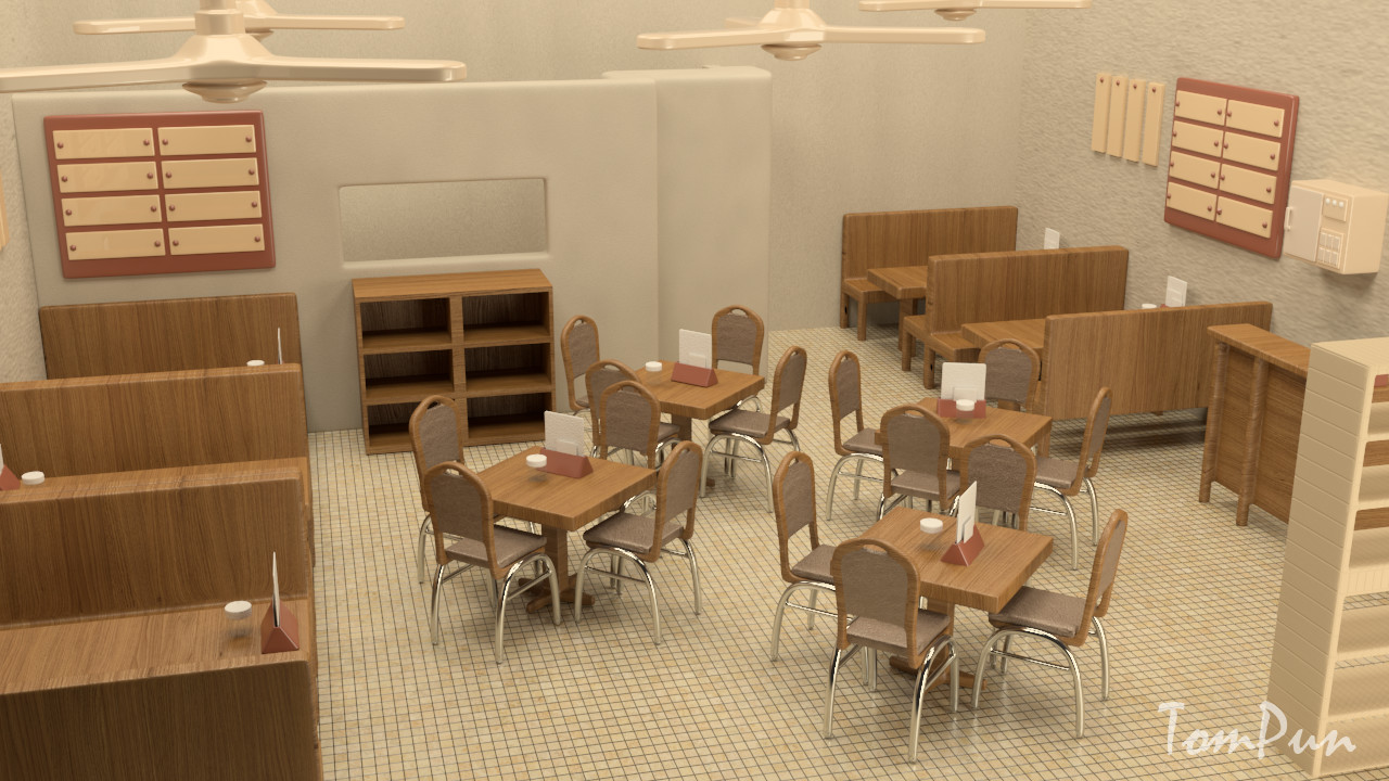 ArtStation - [3D Model] Hong Kong Cha Chaan Teng