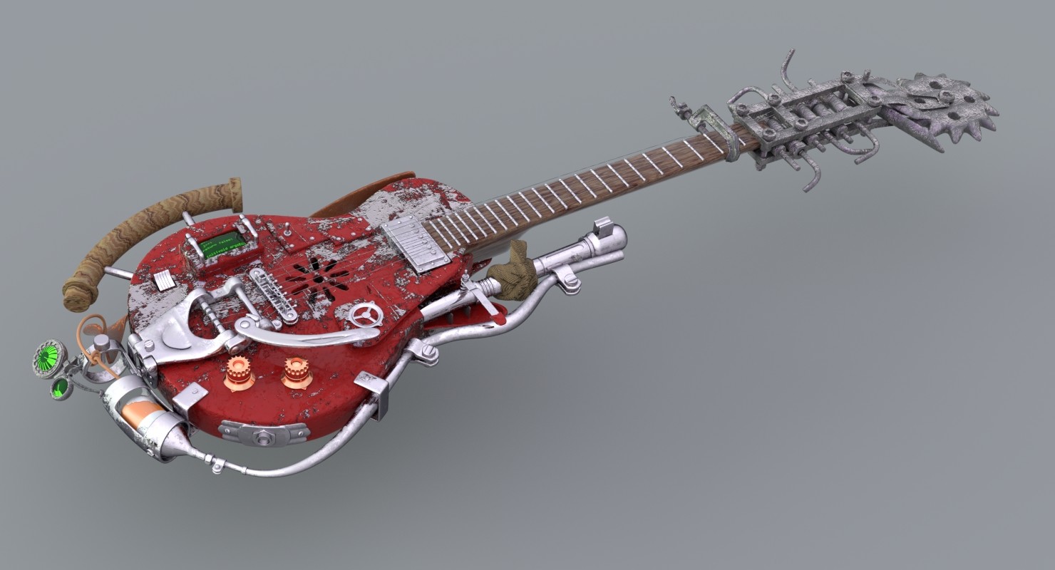 ArtStation - Post-apocayptic styled fantasy guitar/weapon for ...