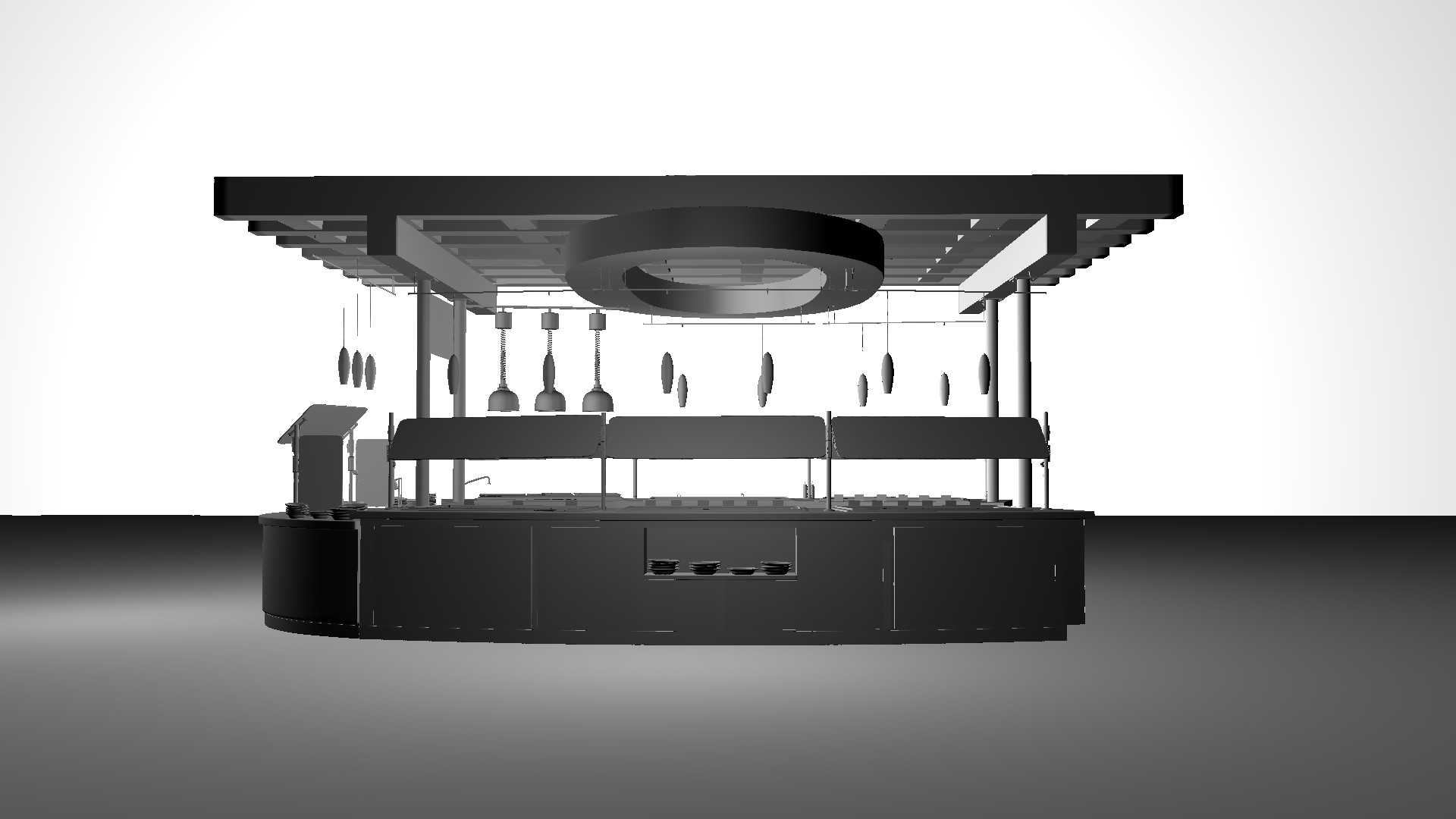 Tomas Loayza - Virtual Reality Dining Hall - Buffet Table