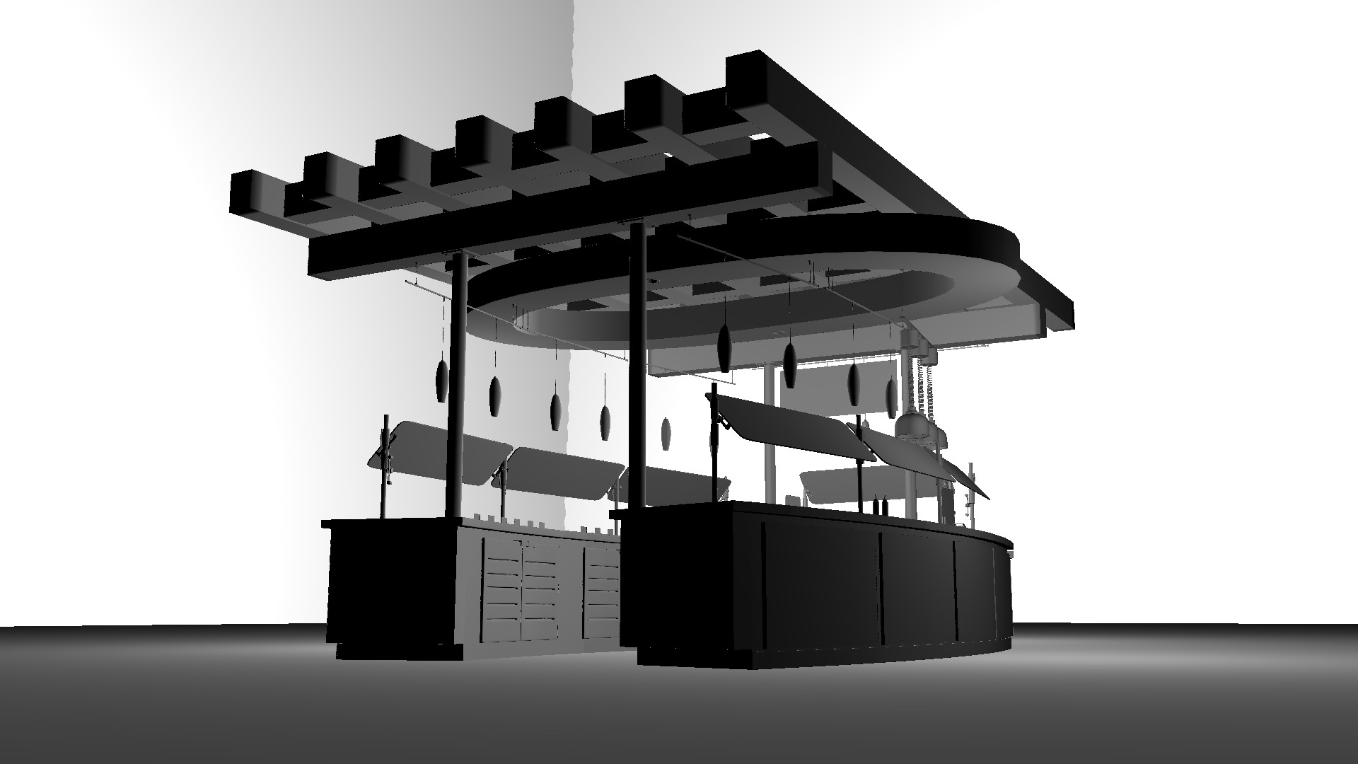 Tomas Loayza - Virtual Reality Dining Hall - Buffet Table