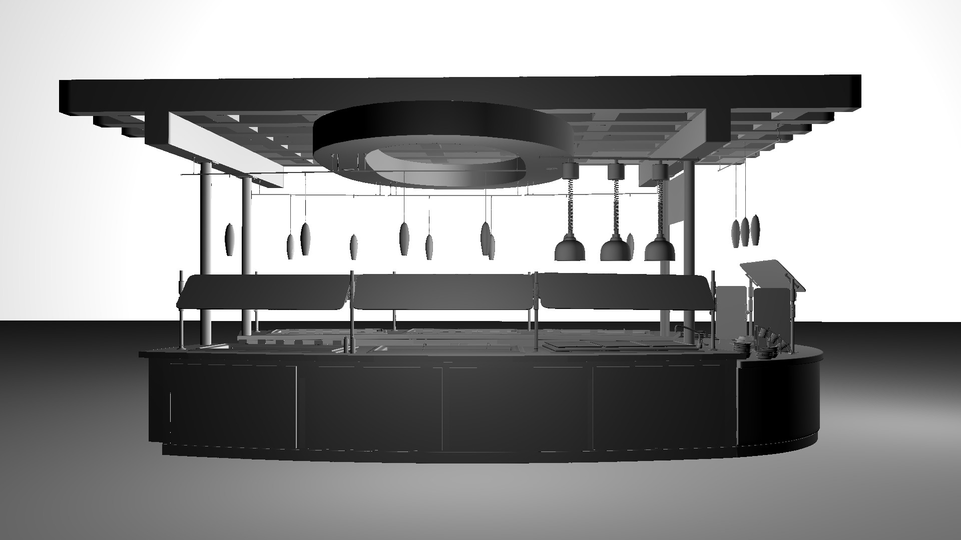 Tomas Loayza - Virtual Reality Dining Hall - Buffet Table