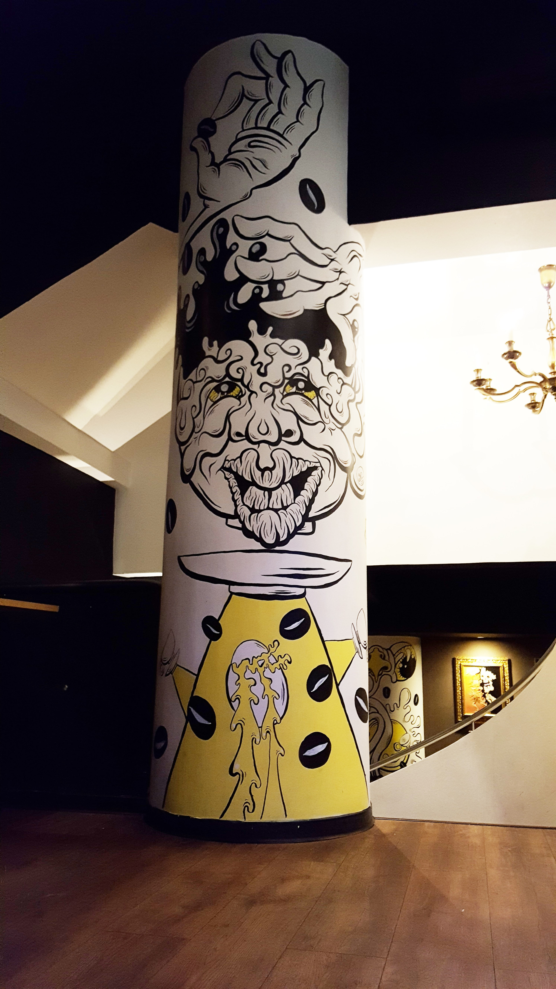 Adam Klouda - All Bavard café wall paintings + timelapse videos