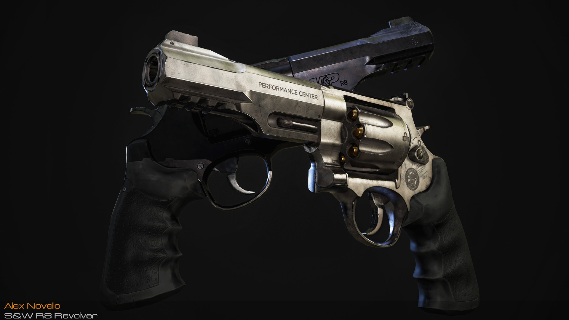 ArtStation - Smith & Wesson R8, Low Poly.