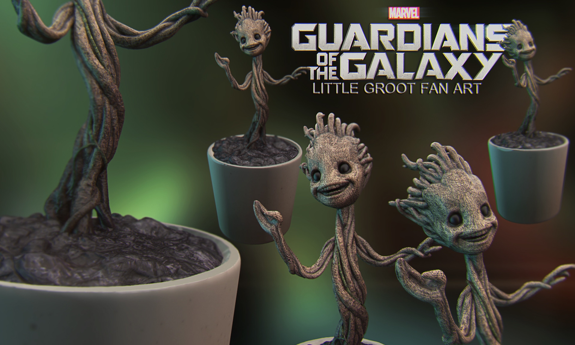 ArtStation - guardians of the galaxy fan art - groot