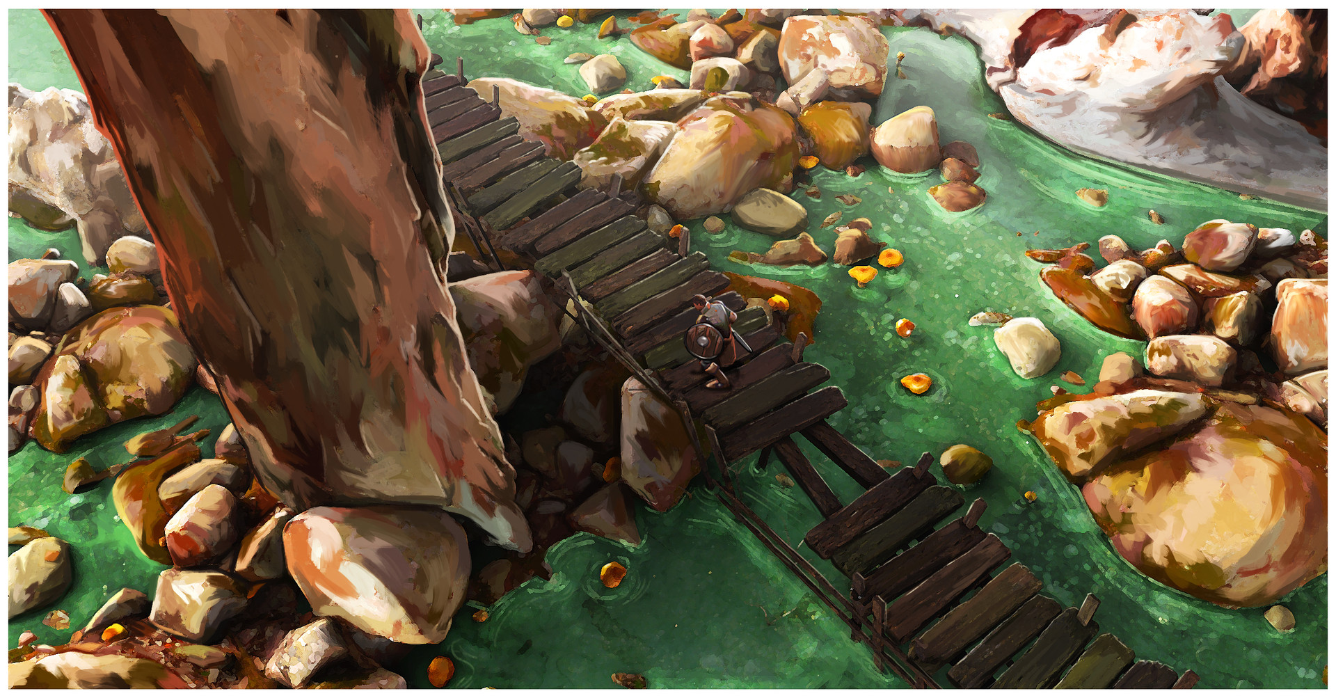 Swamp Bridge by Kuba Grzybowski : r/ImaginaryPathways