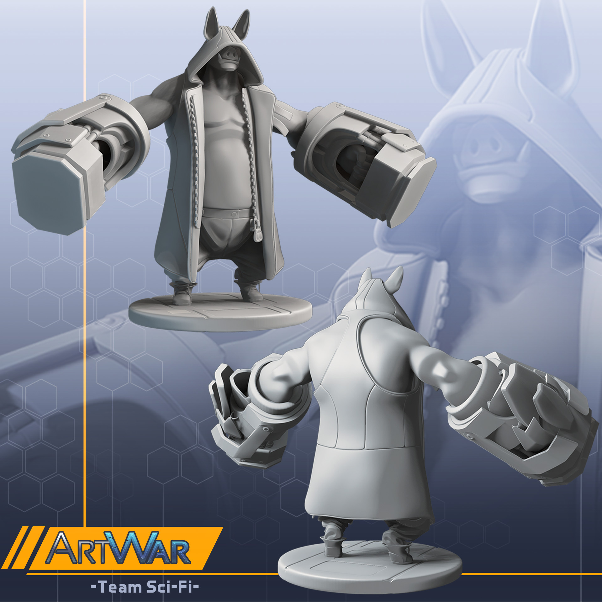 ArtStation - Art War - Almighty Pig - Sci-Fi Heroes