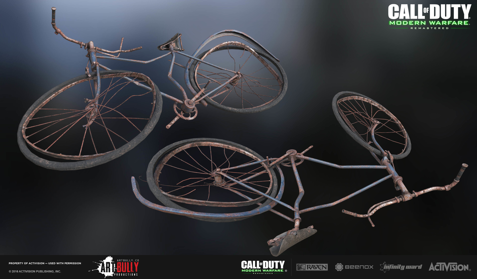 ArtStation - Old bike - destroyed variant.