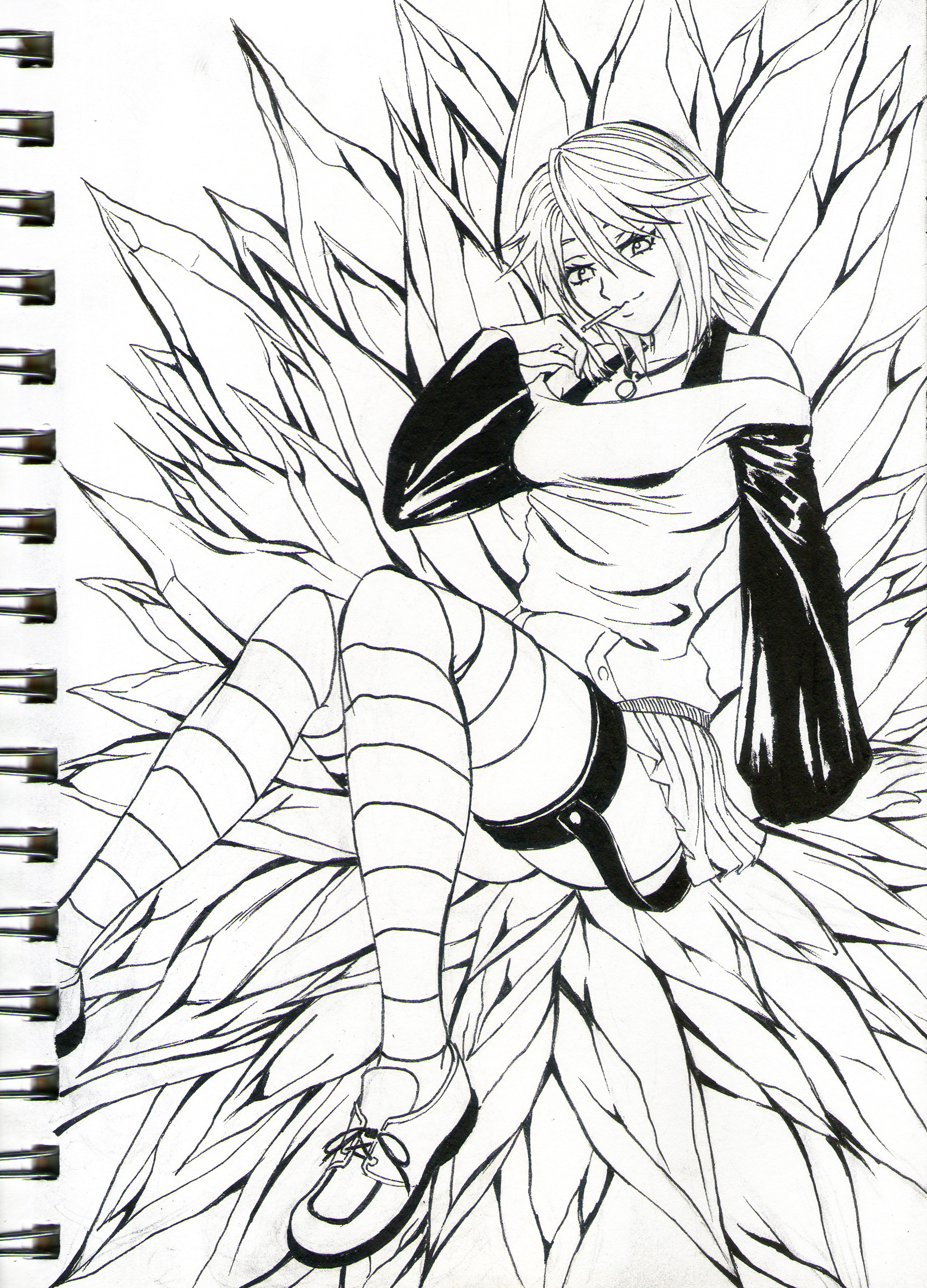 rosario vampire coloring pages