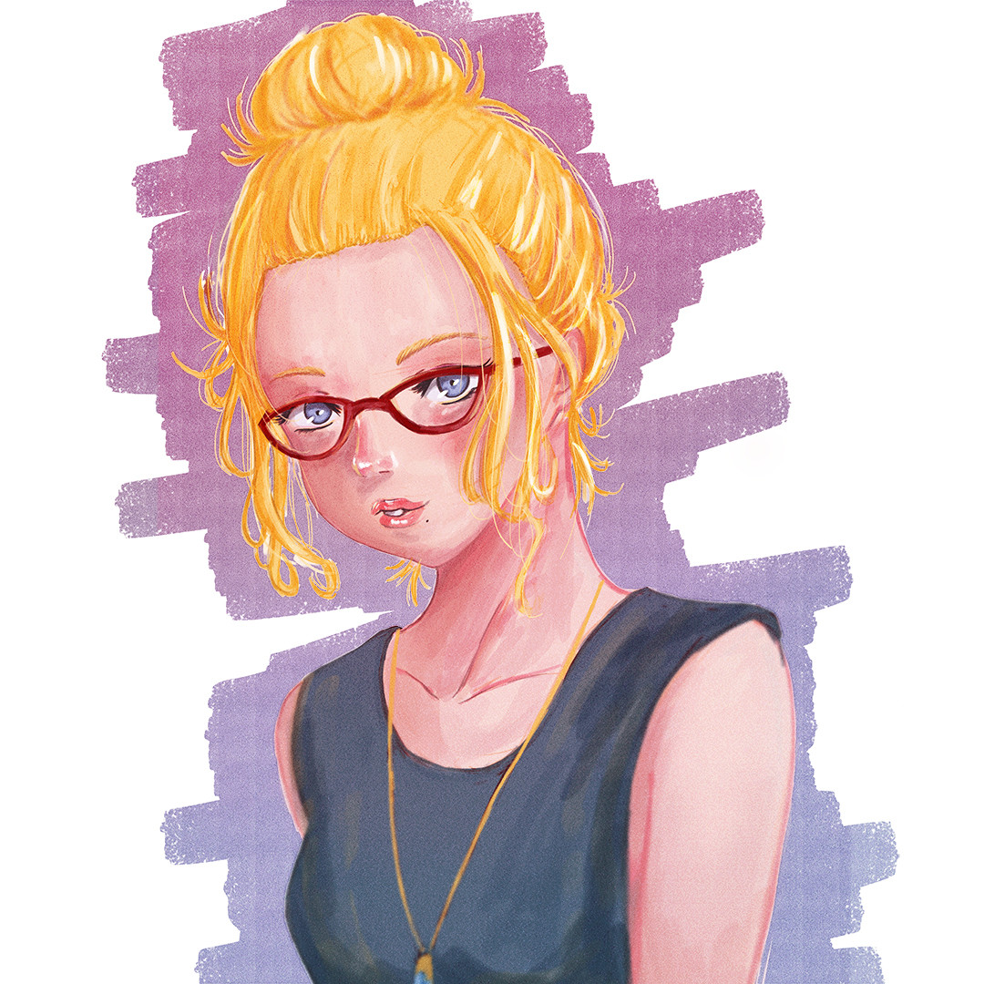 Artstation Glasses Girl