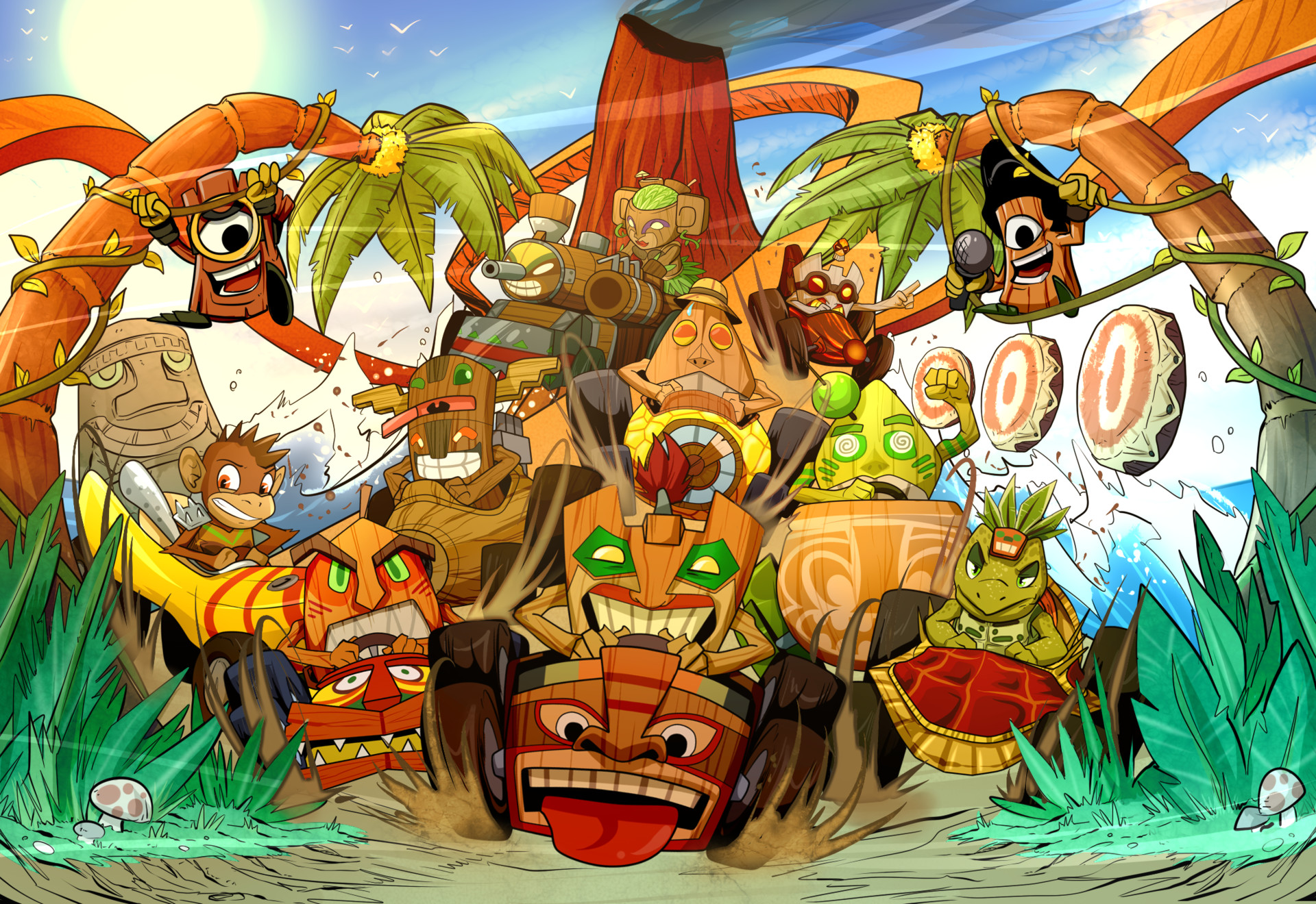 ArtStation - Tiki Kart Promotional Poster