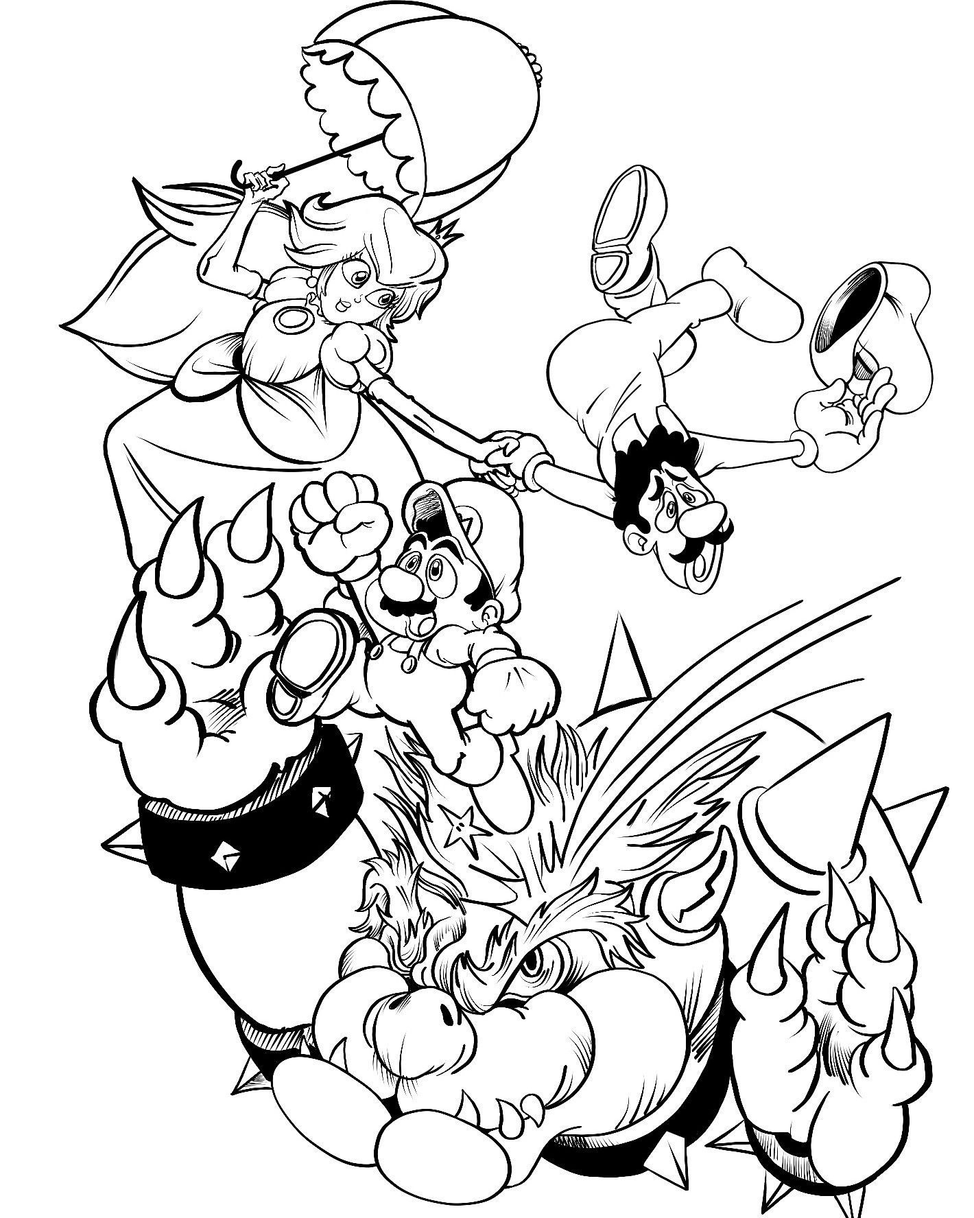 mario galaxy coloring pages