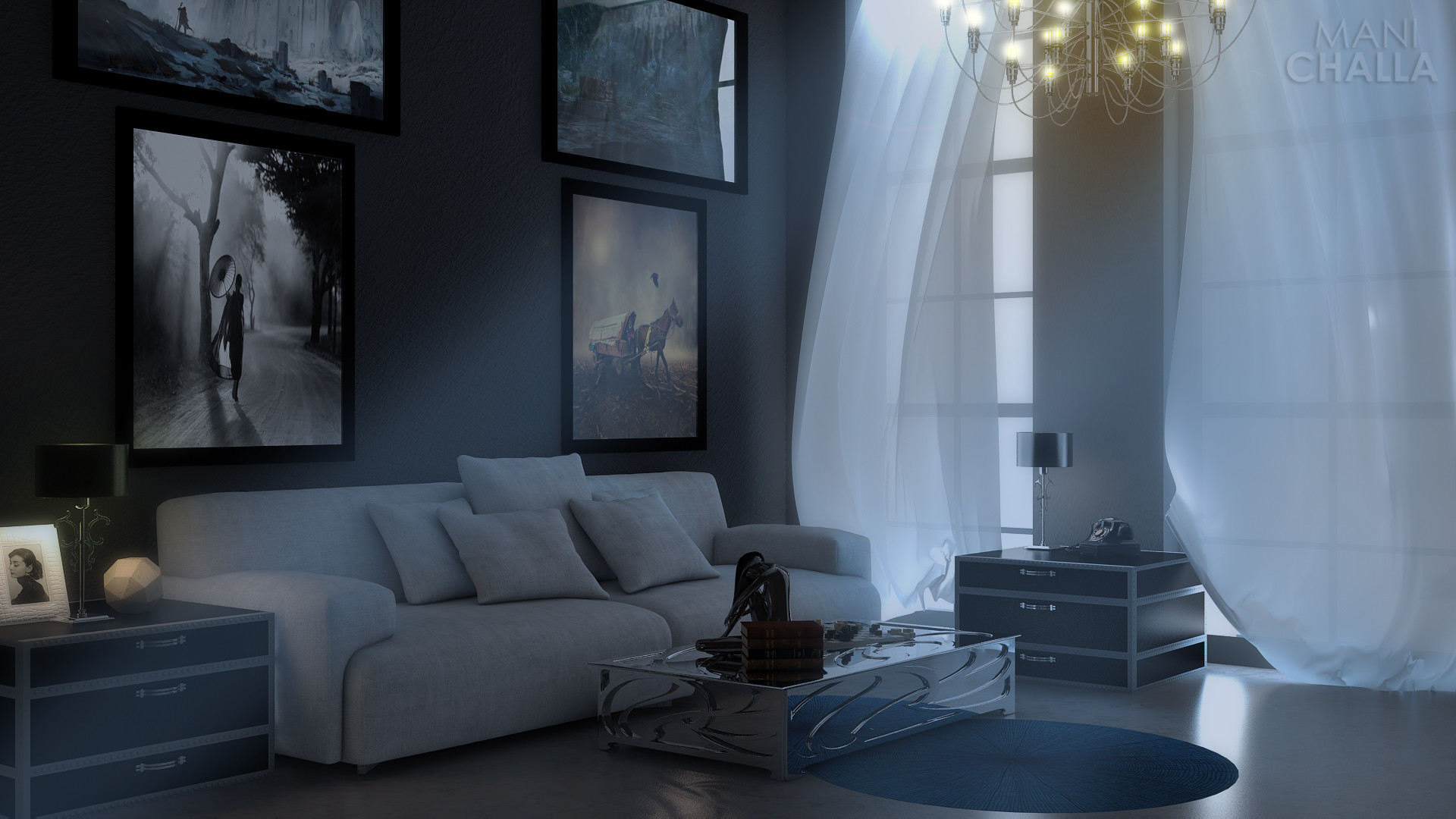 ArtStation - Blue Tint Room