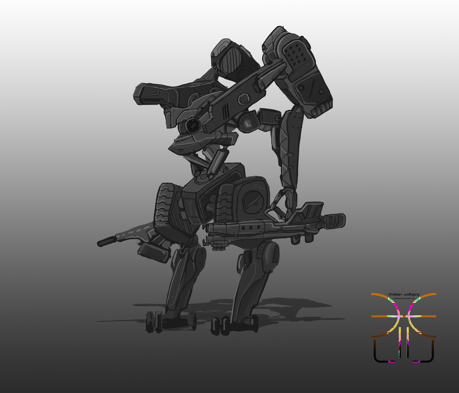 ArtStation - ASUH mecha sketch