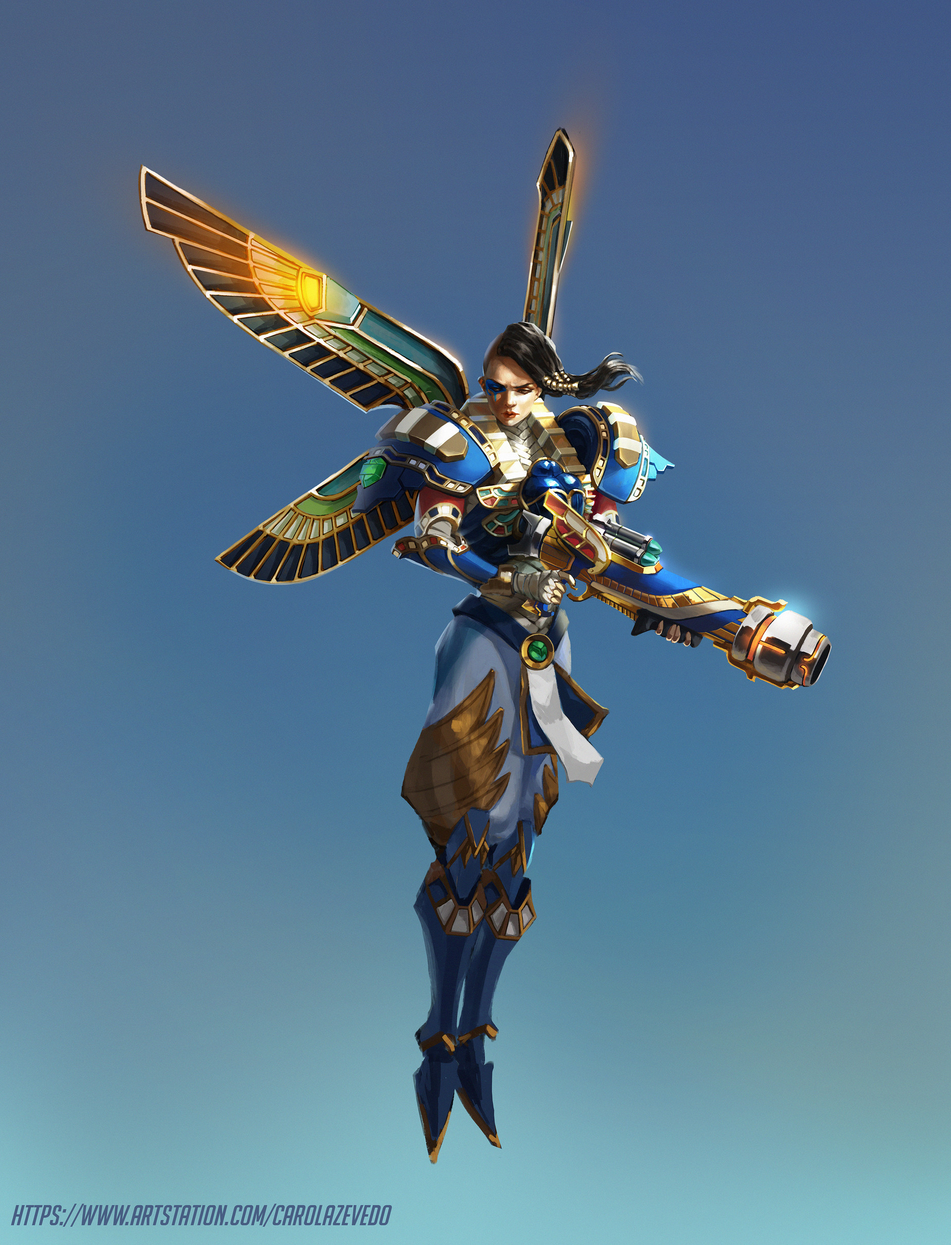 Overwatch Pharah fan skin by Carol Azevedo : r/ImaginaryOverwatch