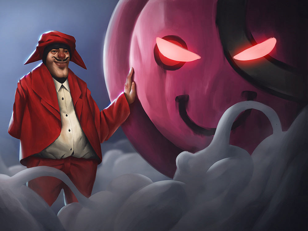 ArtStation - Red guy - Pink circle
